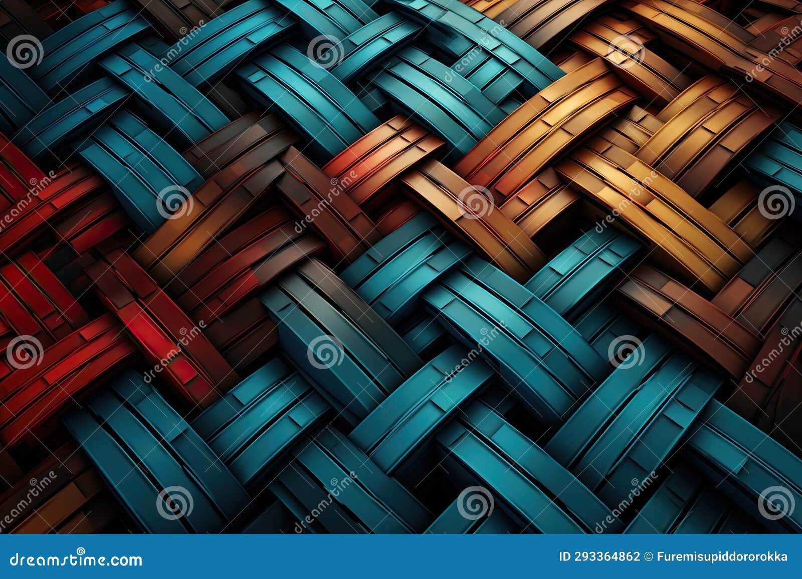 Symbolic Woven Patterns on an Abstract Surface Stock Illustration ...