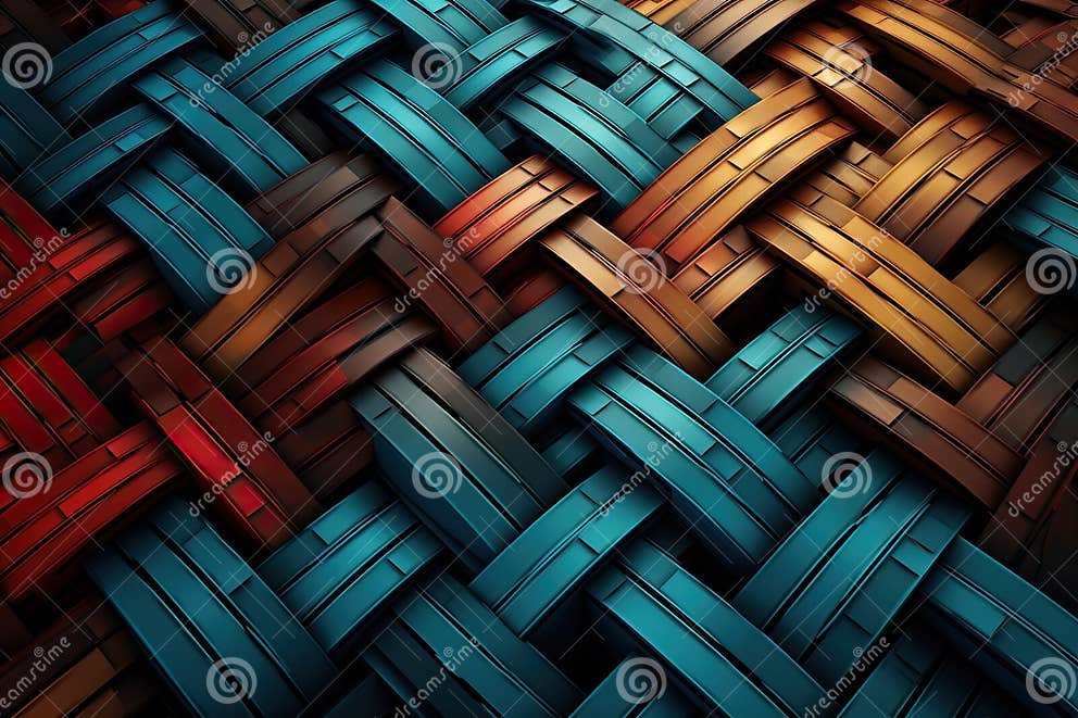 Symbolic Woven Patterns on an Abstract Surface Stock Illustration ...