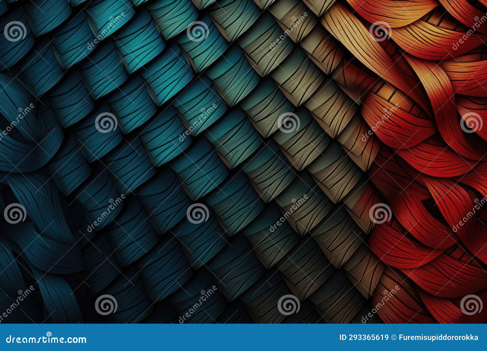 Symbolic Woven Patterns on an Abstract Surface Stock Illustration ...