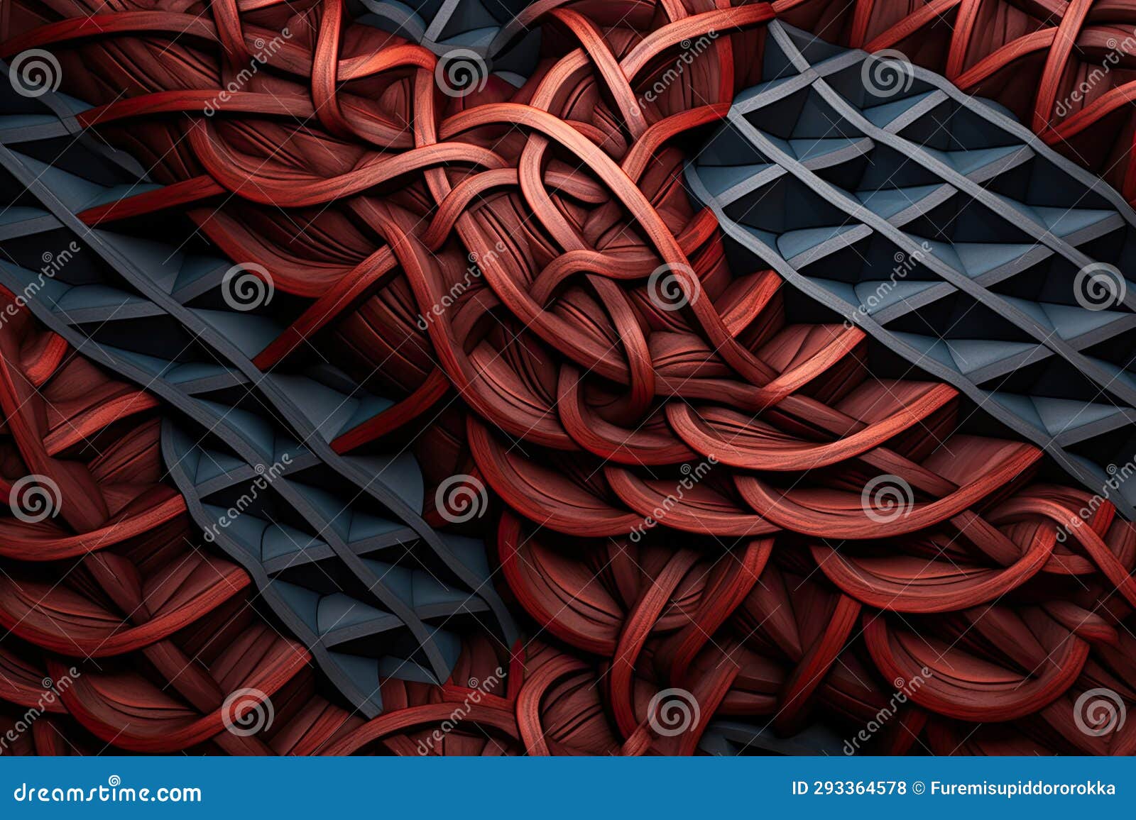 Symbolic Woven Patterns on an Abstract Surface Stock Illustration ...