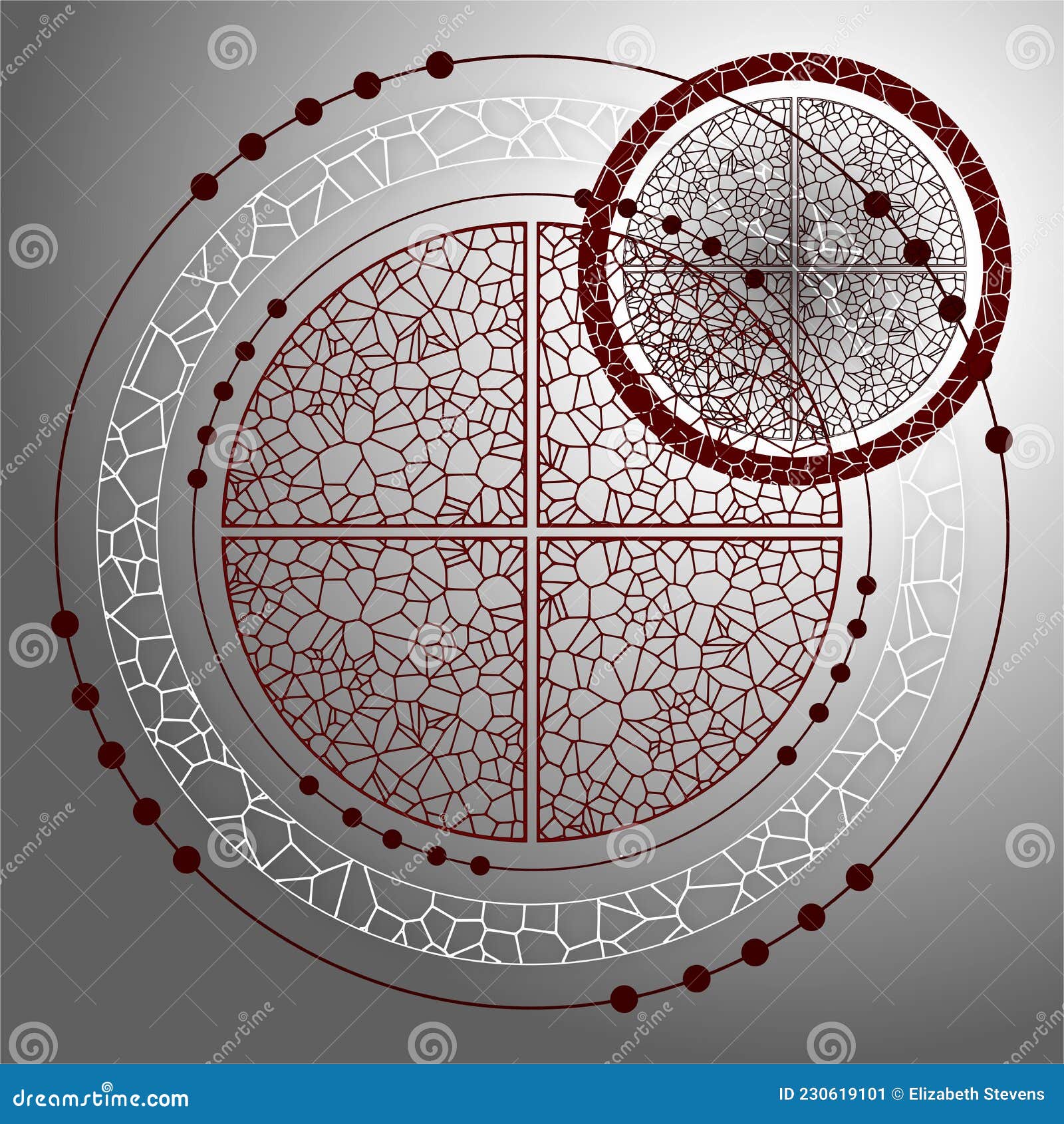 Symbolism in blood red stock illustration. Illustration of artwork ...