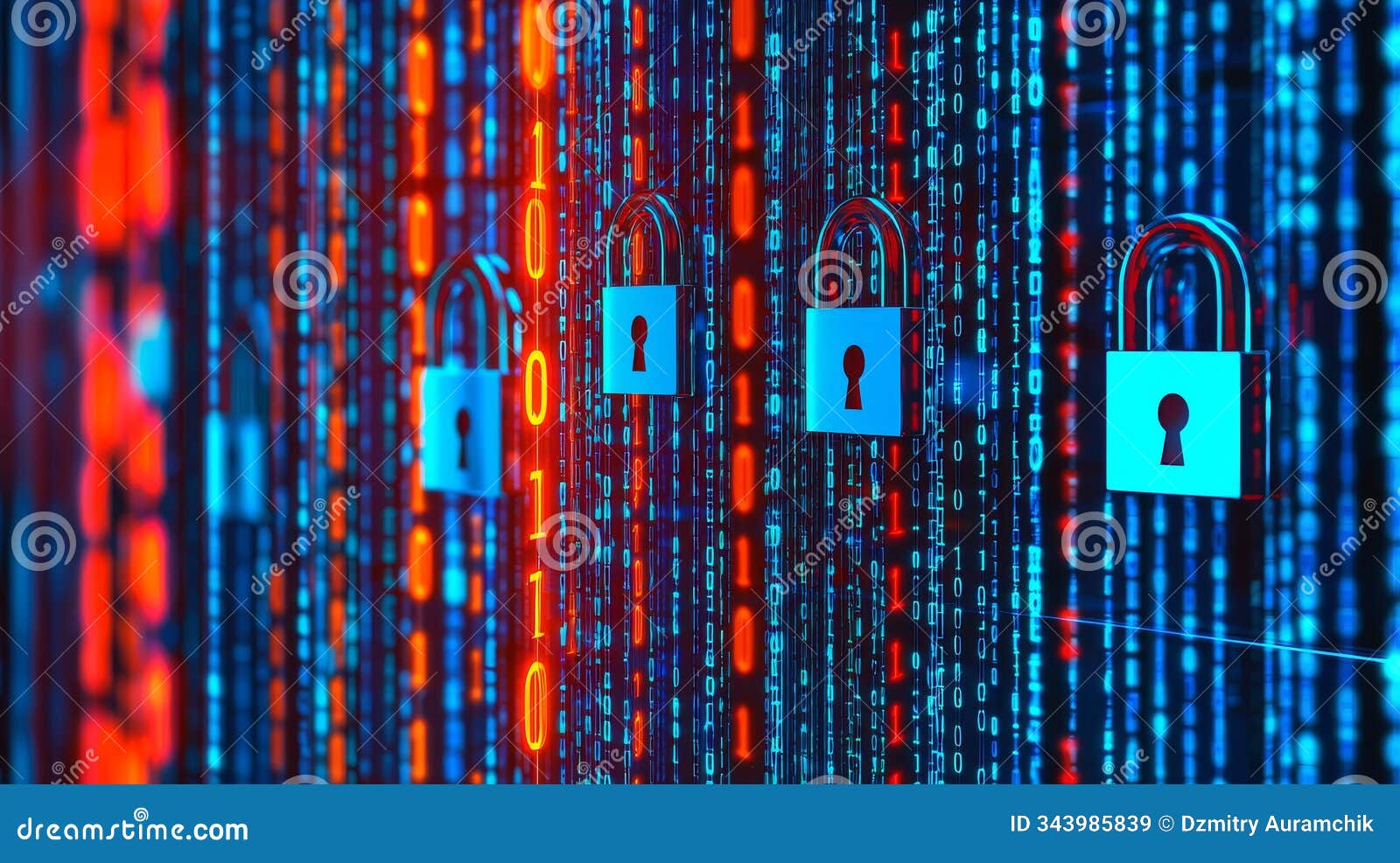 Symbolized by Falling Binary Code and Alarm Icons, a Data Breach is ... Symbolized by Falling Binary Code and Alarm Icons, a Data Breach is ...