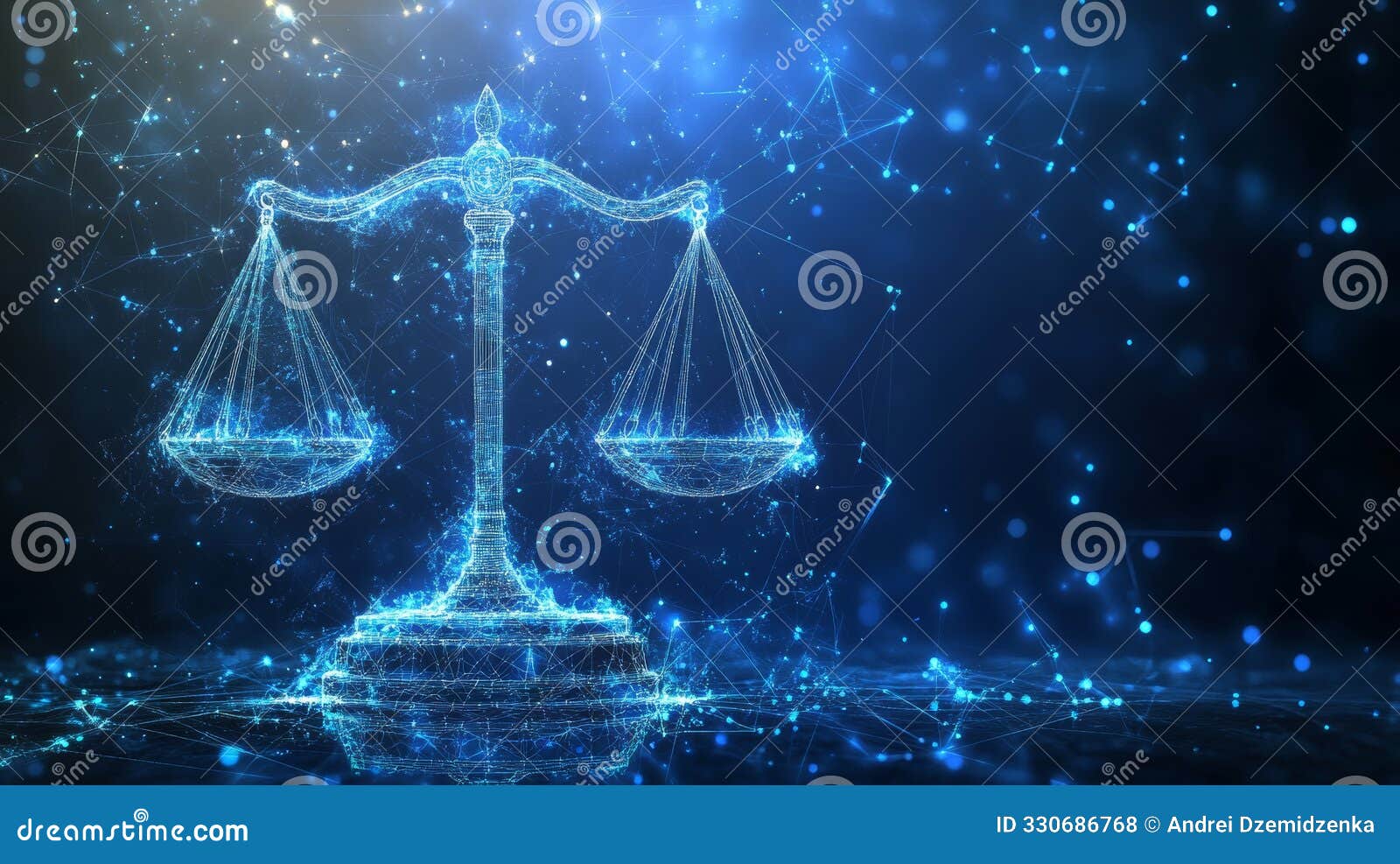 Symbolizing Justice with a Futuristic Digital Justice Network Stock ...