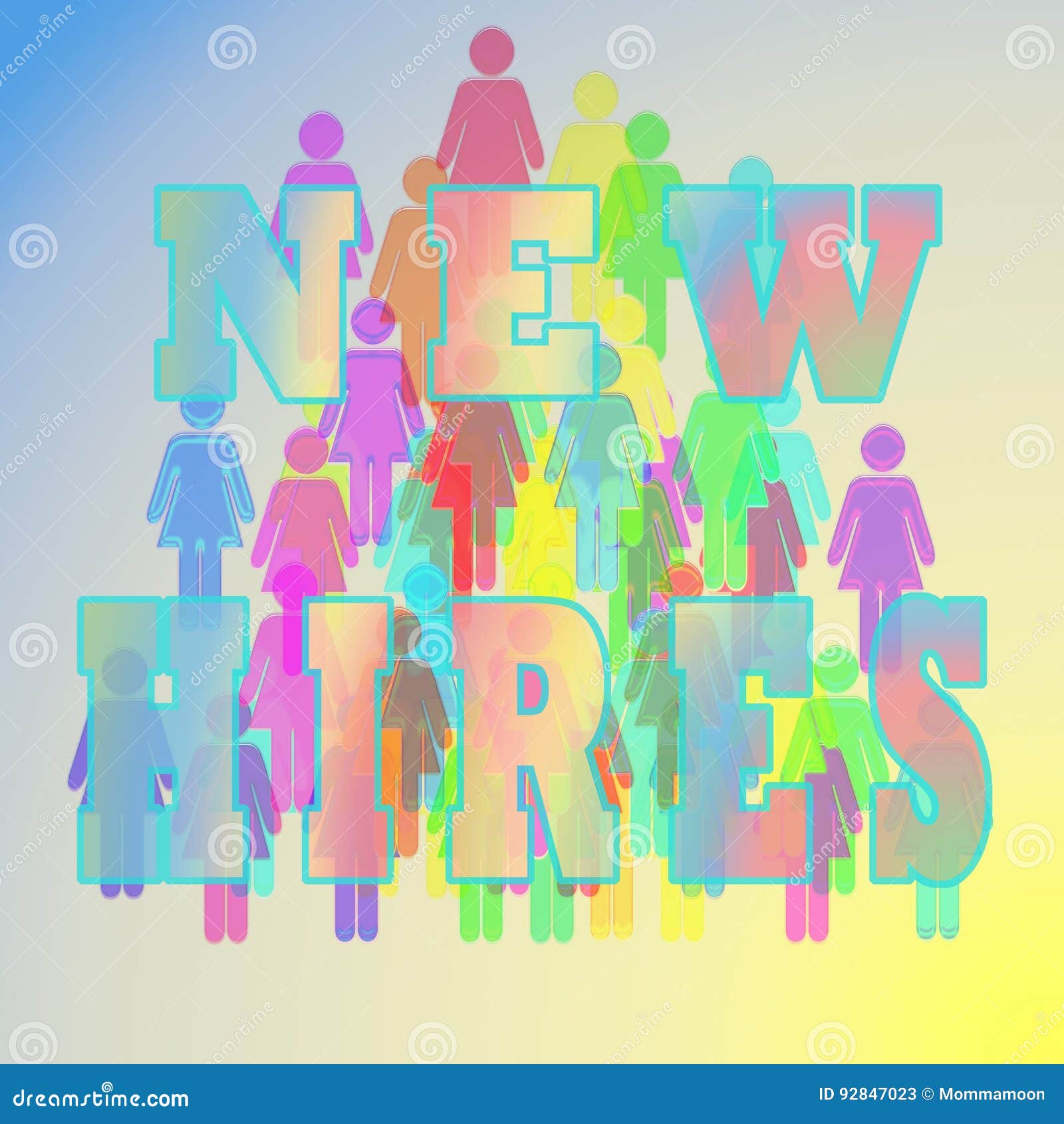 Symbolizing New Hires stock illustration. Illustration of employment ...