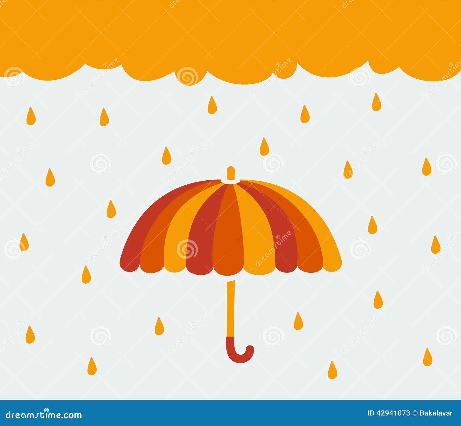 Symbolparaply och regn vektor illustrationer. Illustration av vektor ...