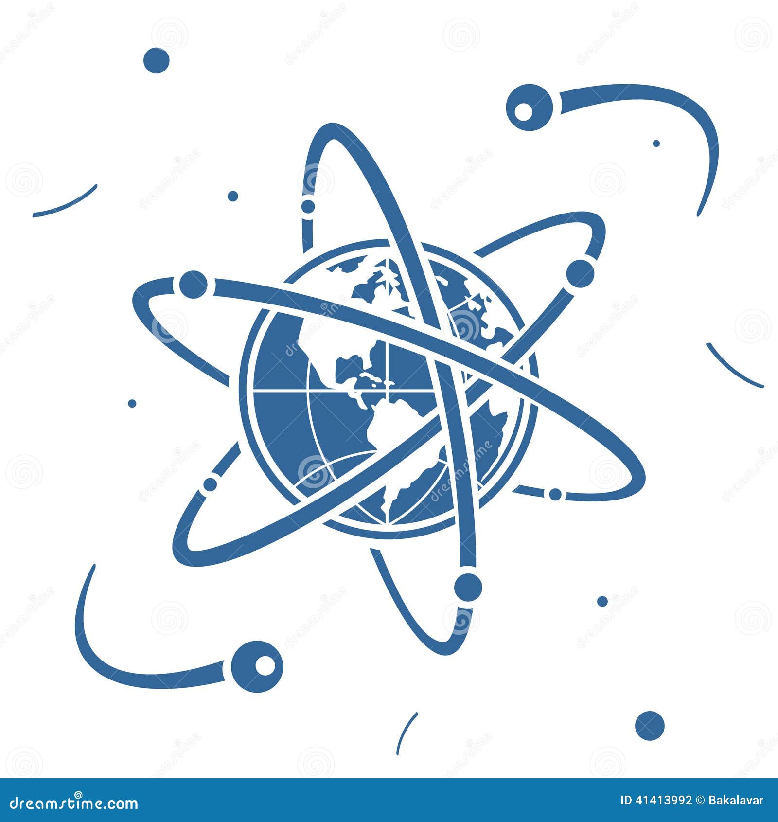 Symbolplanet im Raum vektor abbildung. Illustration von emblem - 41413992