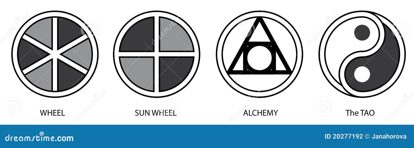 Symbols With Evolution Concept Of The Bagua Eight Trigrams And I Ching ...