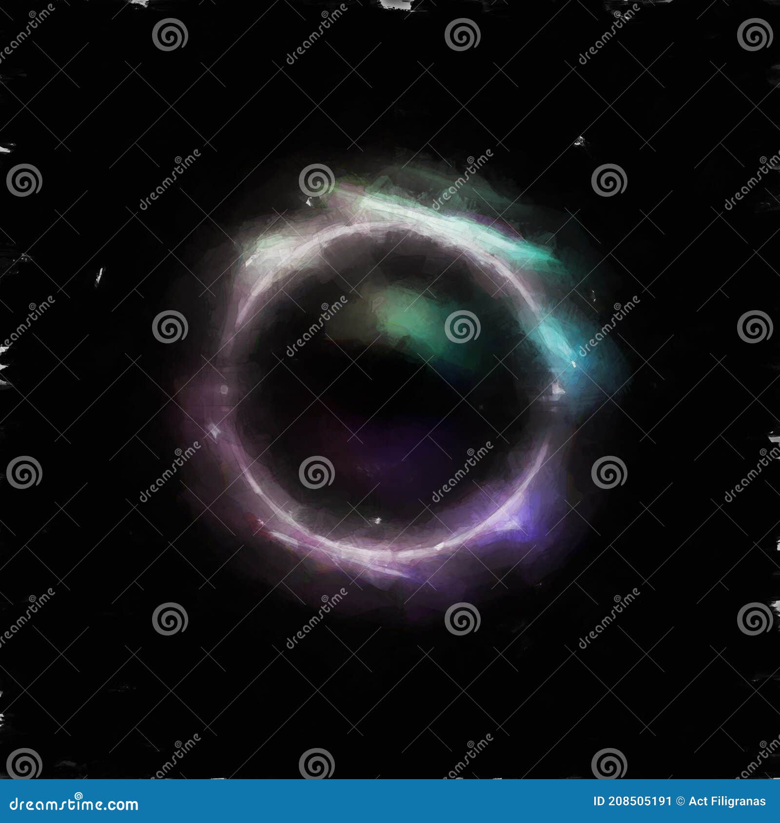 Glitch Ring With Distortion And Noise Vhs Effect. Old Tv Bad Signal ...