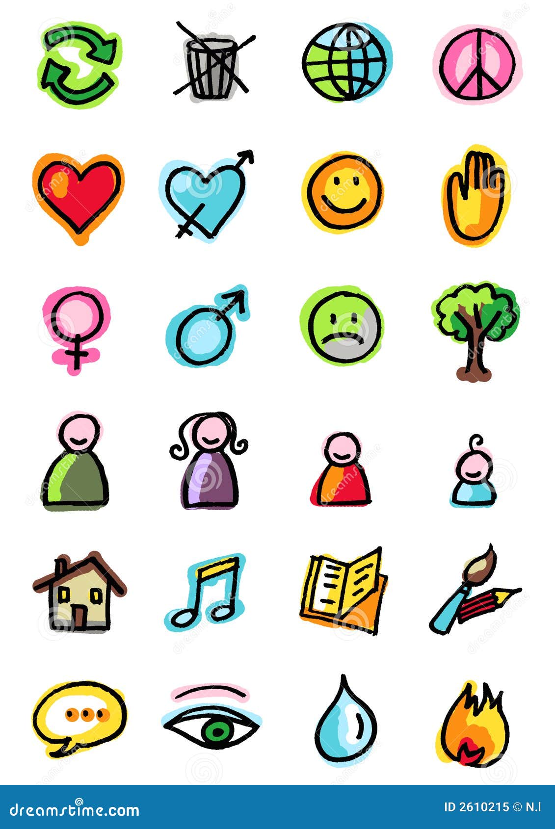 Symbols Cartoon Vector | CartoonDealer.com #2610215