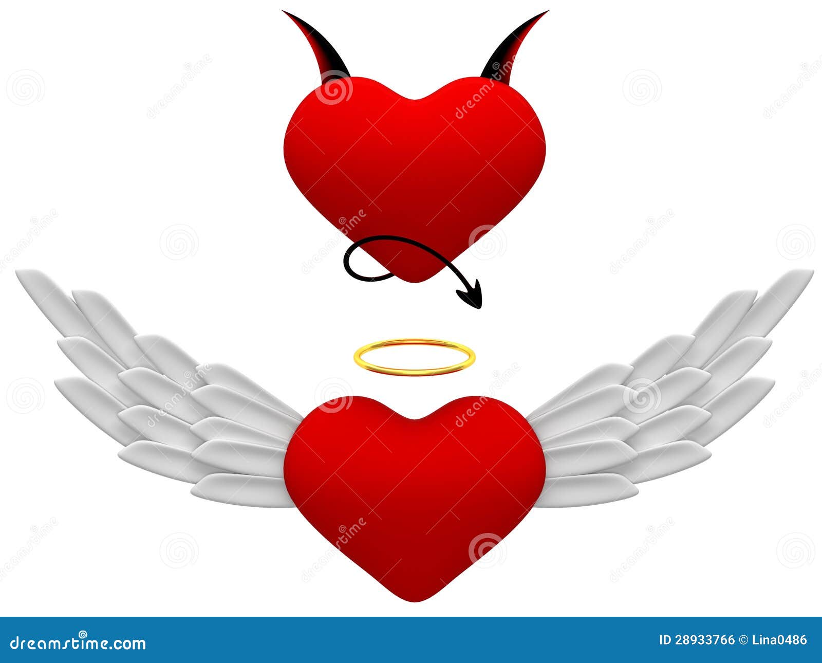 Symbols angel and demon stock illustration. Illustration of angel ...