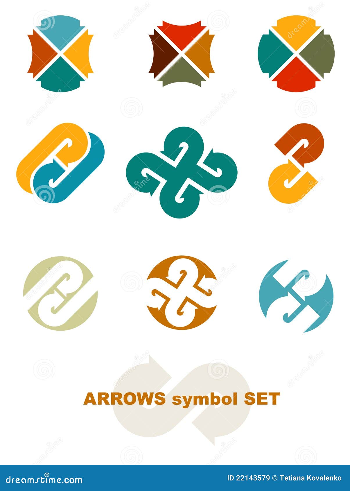 Symbols with arrows. stock vector. Illustration of decoration - 22143579