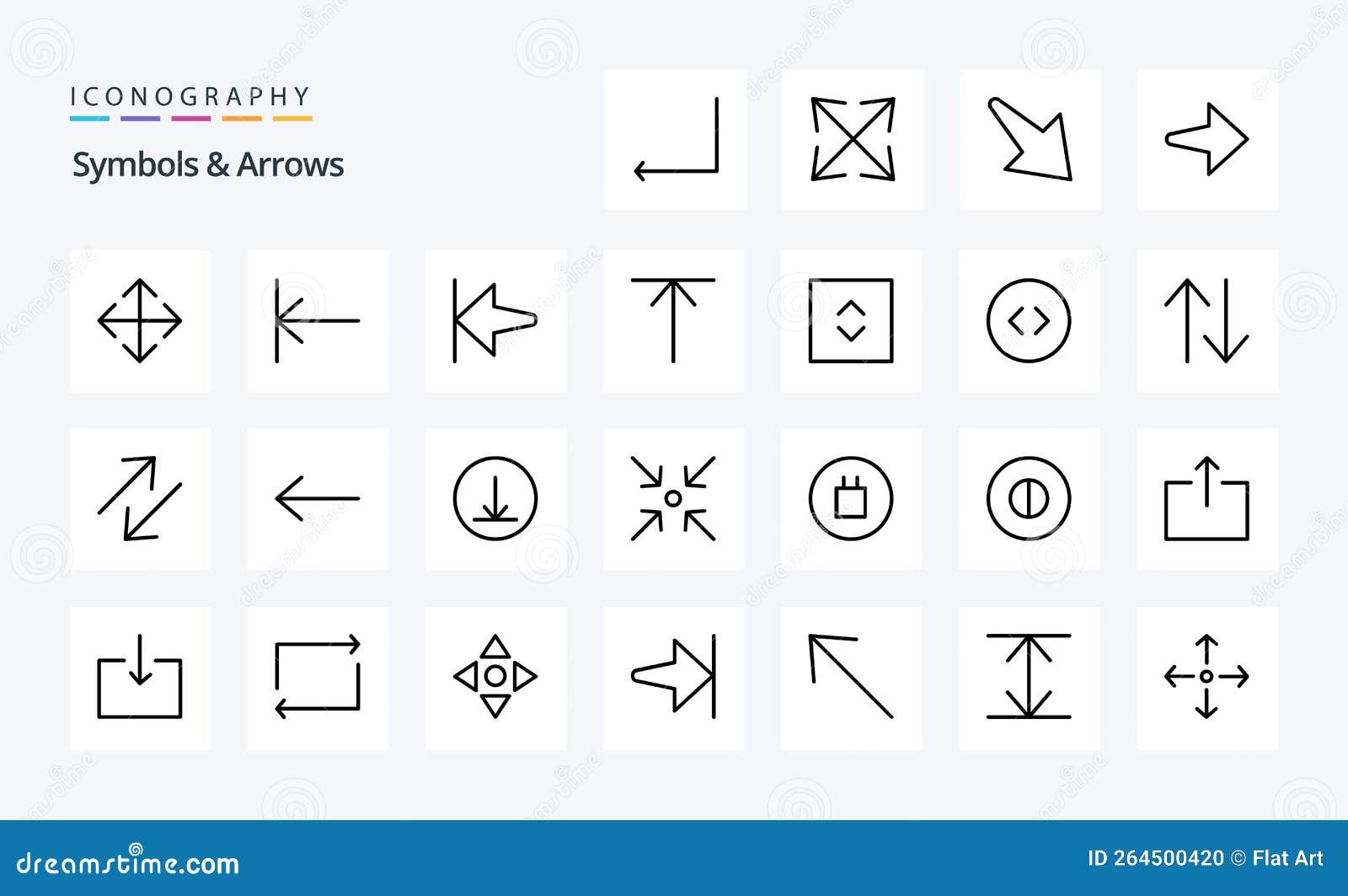 20 Symbols Arrows Flat Color Icon Pack Like Magic Symbolism Symbols ...