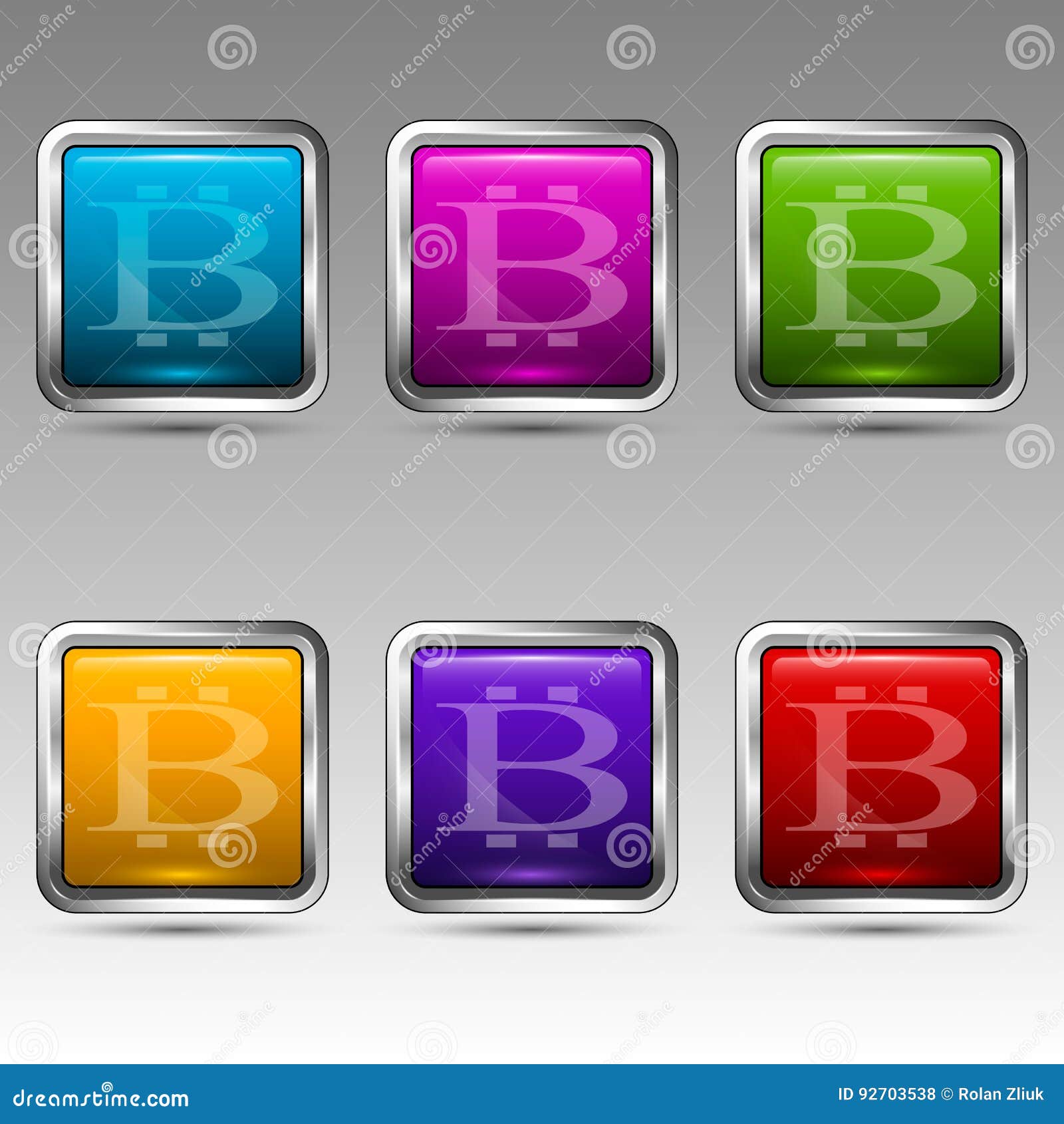 Symbols of bitcoin stock vector. Illustration of collection - 92703538