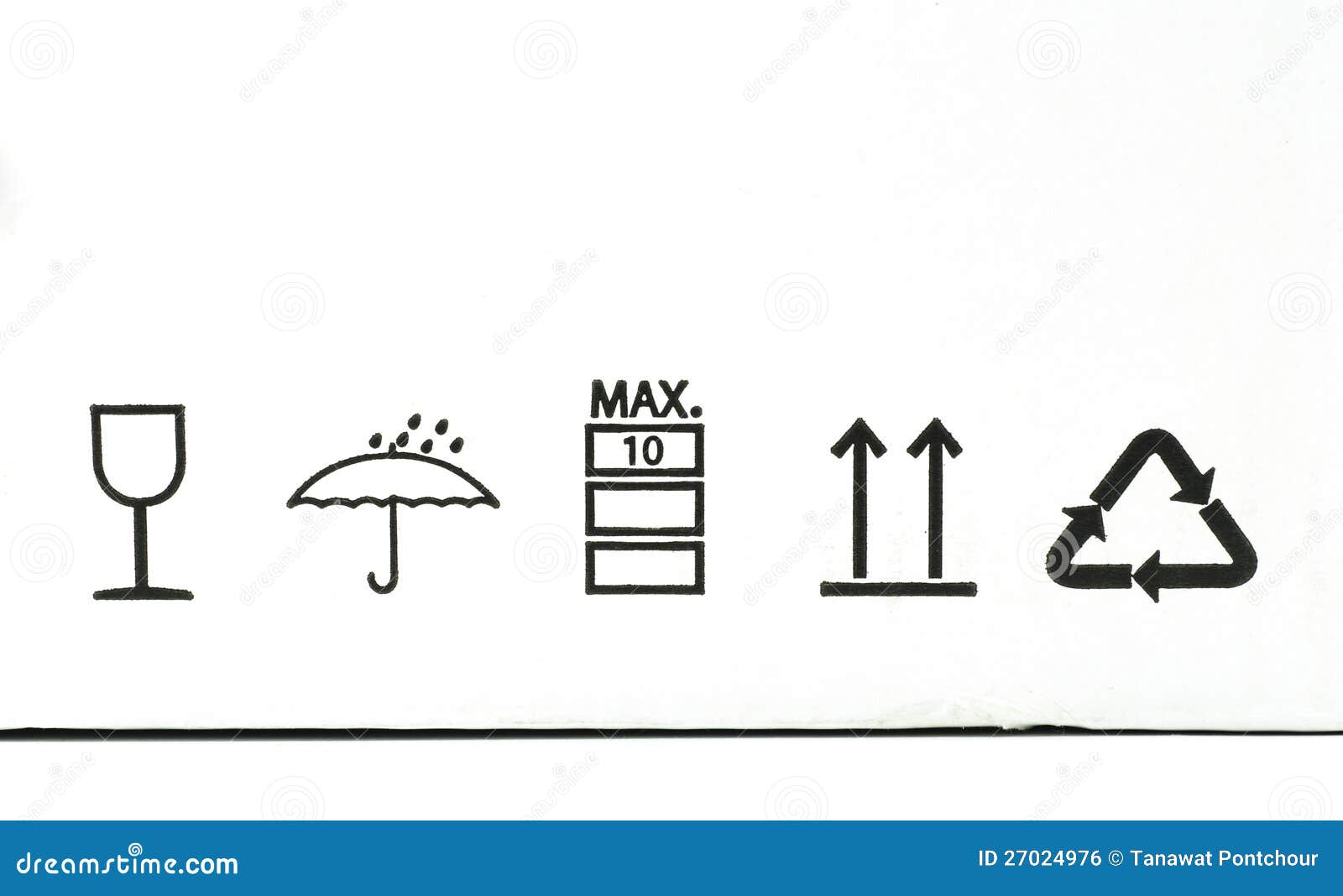 Symbols from cardboard box stock photo. Image of object - 27024976