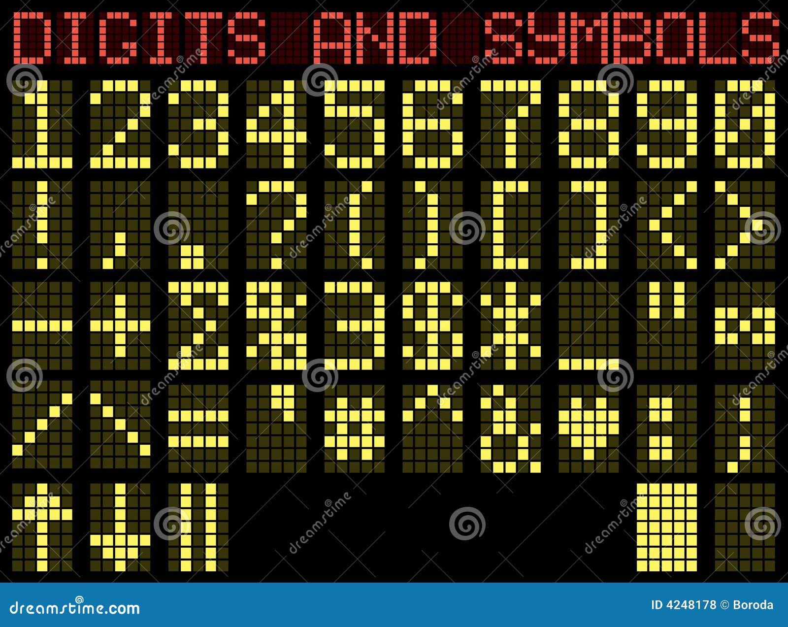 Symbols And Digits. Matrix. Vector Illustration | CartoonDealer.com ...
