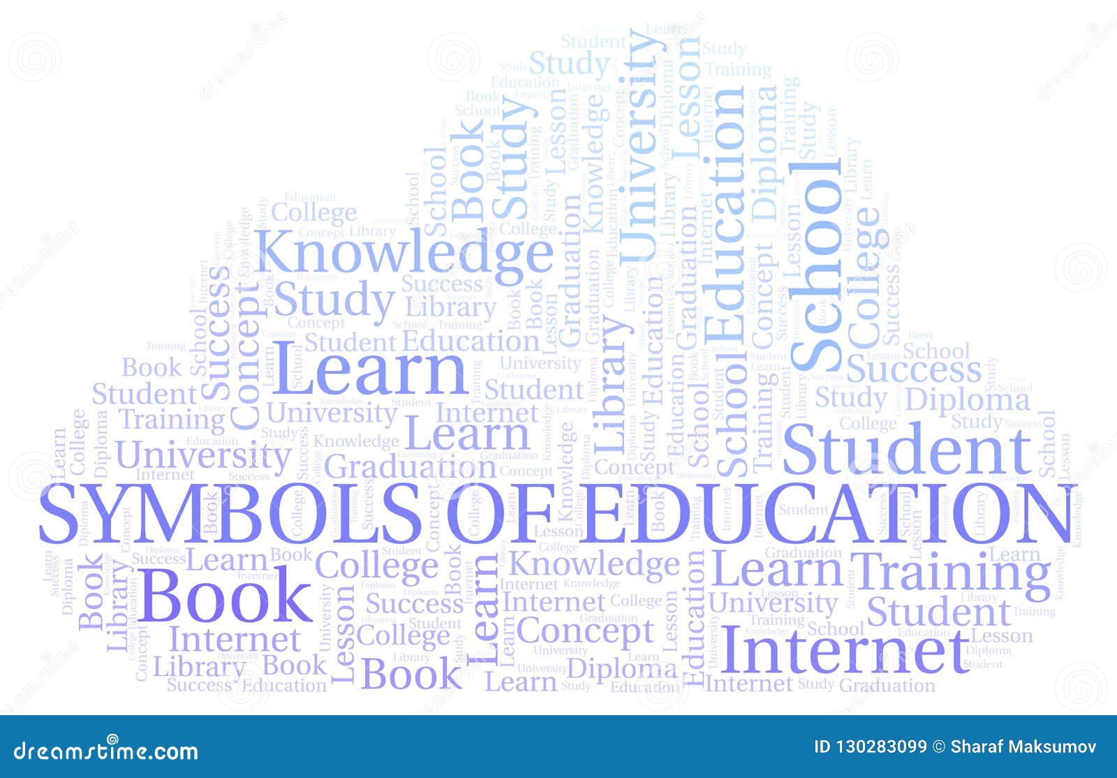 Symbols of Education Word Cloud. Stock Illustration - Illustration of ...