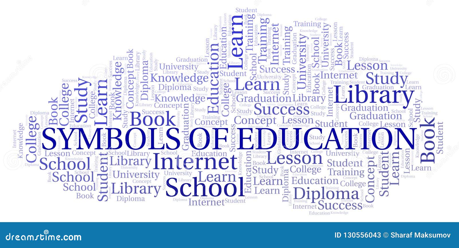 Symbols of Education Word Cloud. Stock Illustration - Illustration of ...