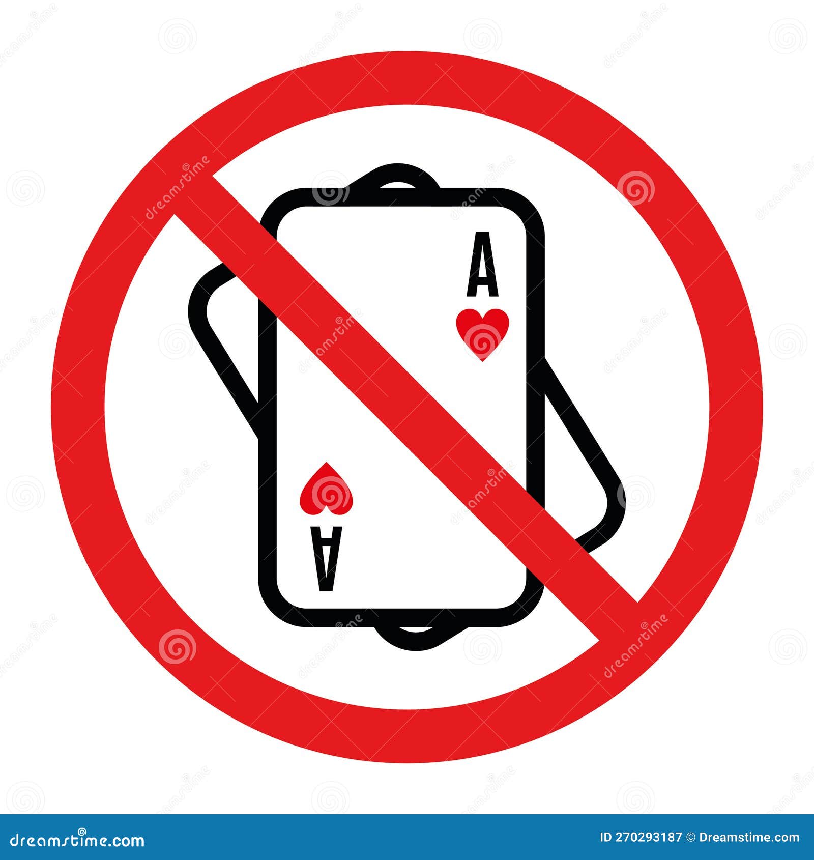 Symbols Forbidden Playing Cards Do Not Gamble. Vector Illustration ... Symbols Forbidden Playing Cards Do Not Gamble. Vector Illustration ...