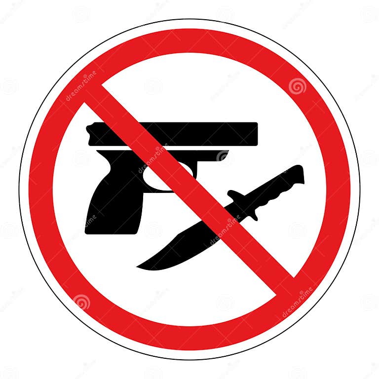 Symbols Forbidden To Carry Weapons Vector Illustration. Stock ... Symbols Forbidden To Carry Weapons Vector Illustration. Stock ...