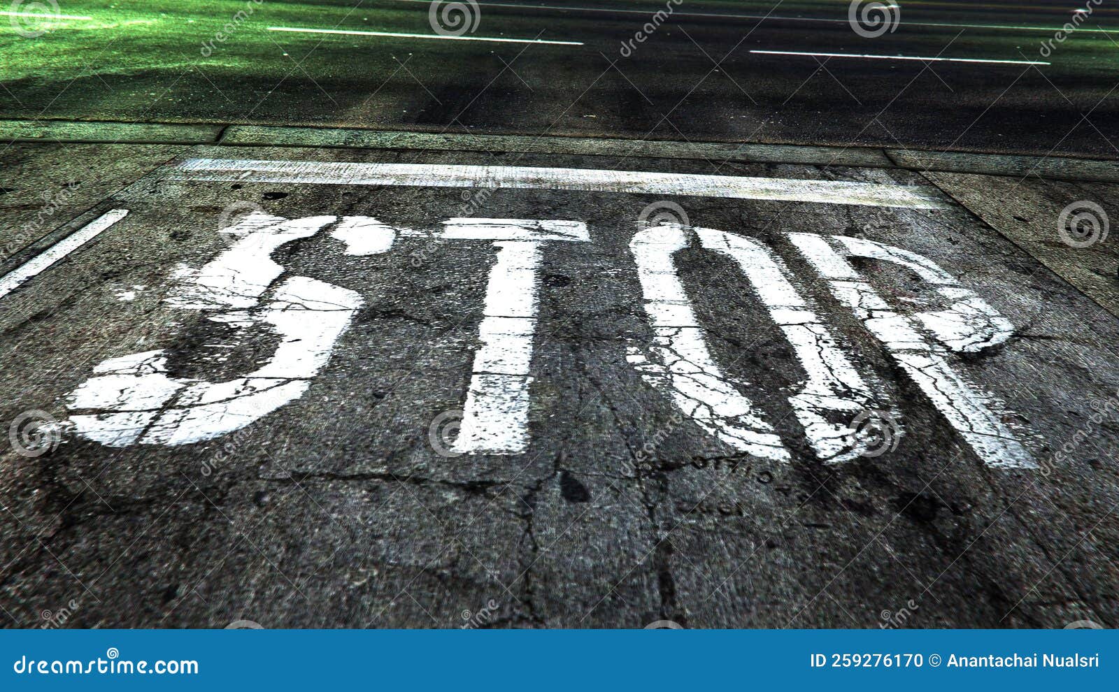 Symbols on the Ground on Every Road in the World Stock Photo - Image of ...