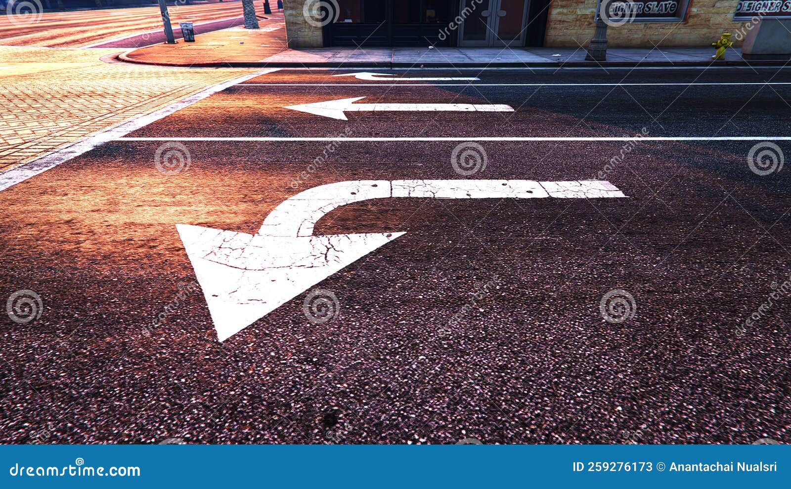 Symbols on the Ground on Every Road in the World Stock Image - Image of ...