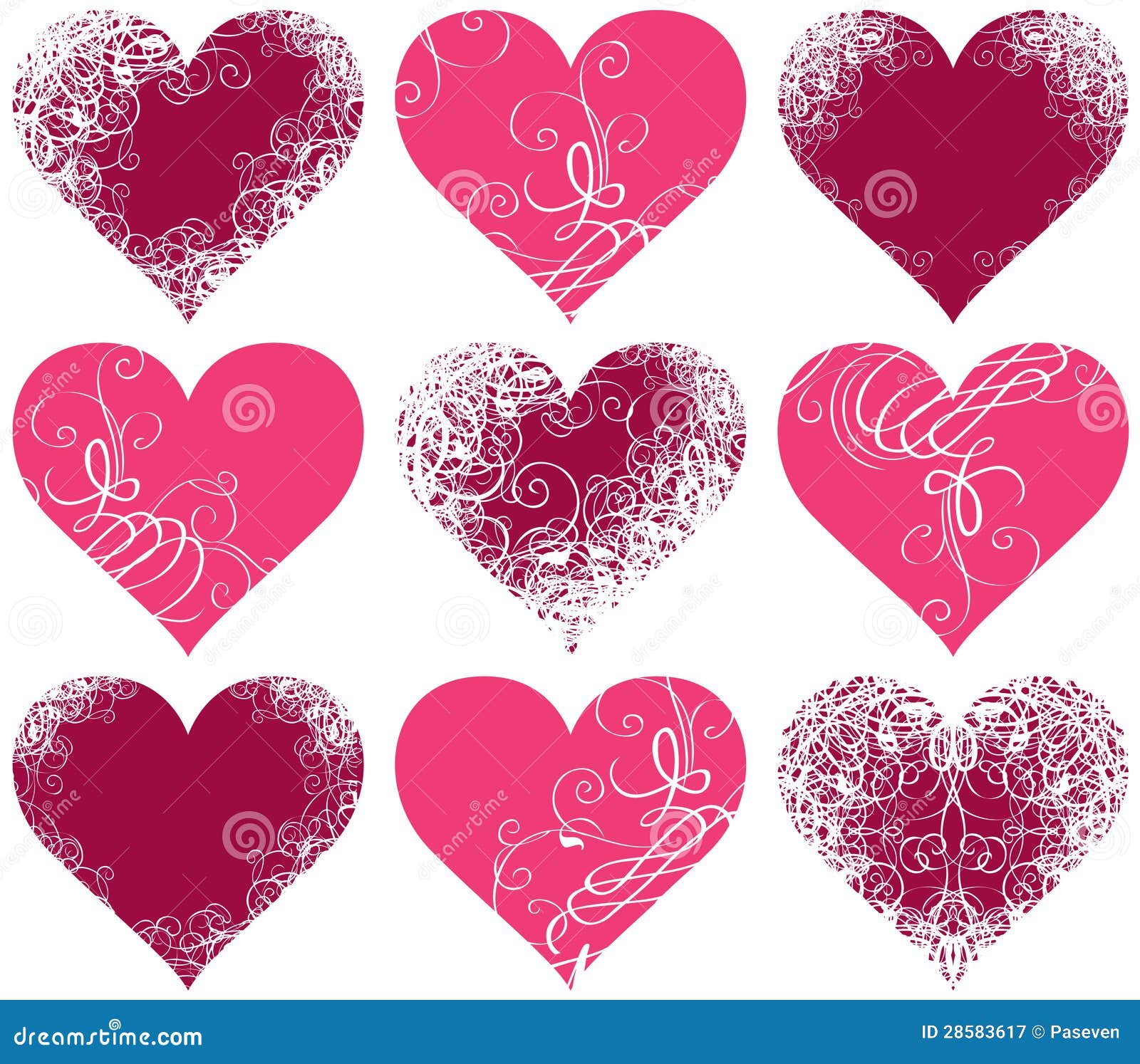 Symbols of hearts stock vector. Illustration of life - 28583617