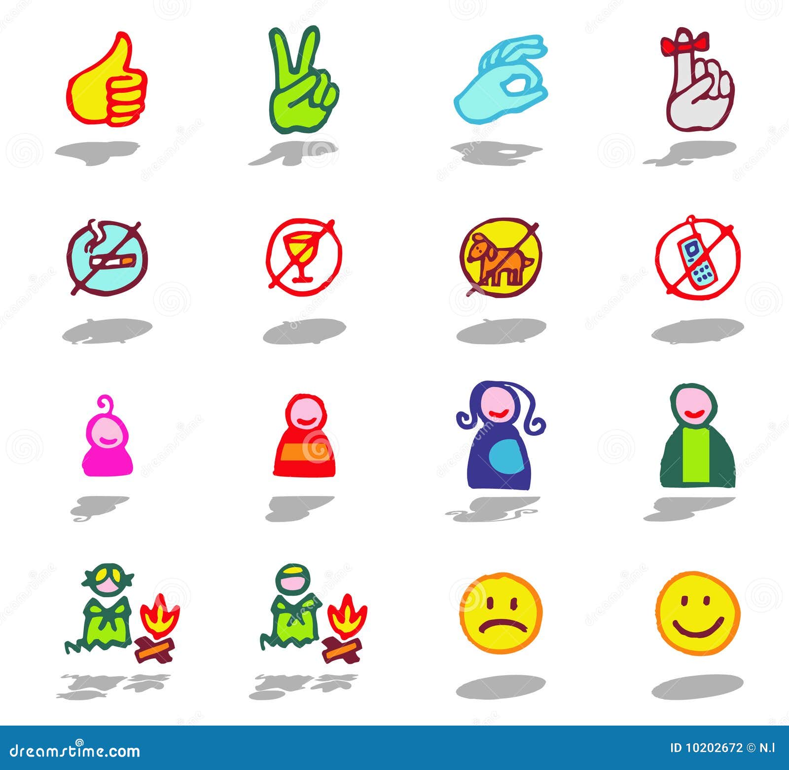 Symbols icons set 1 stock vector. Illustration of vector - 10202672