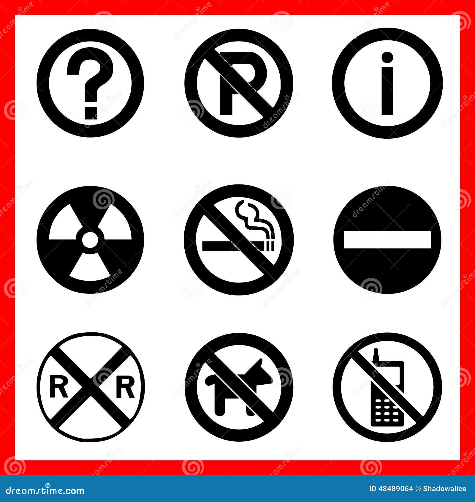 Symbols Icons Set Great for Any Use. Vector EPS10 Stock Vector ...