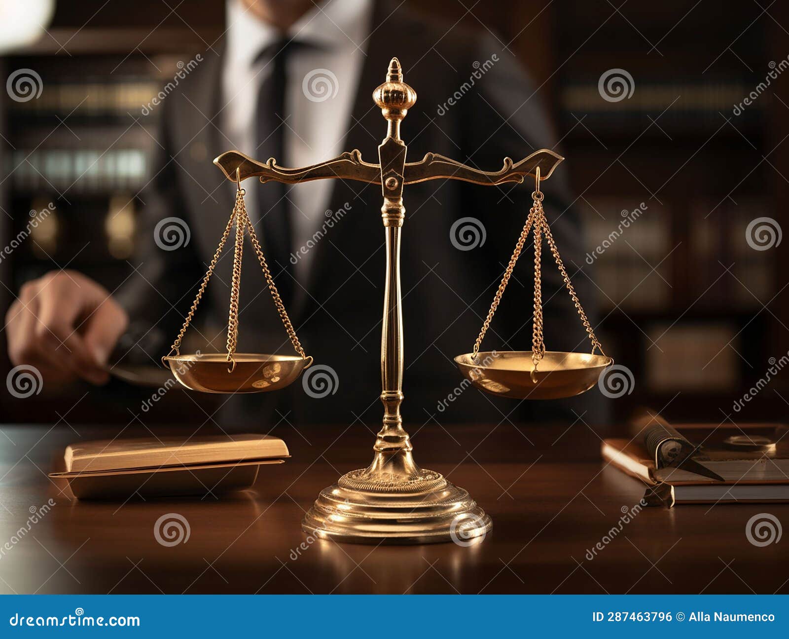 Symbols of Justice in Judge S Office Stock Illustration - Illustration ...
