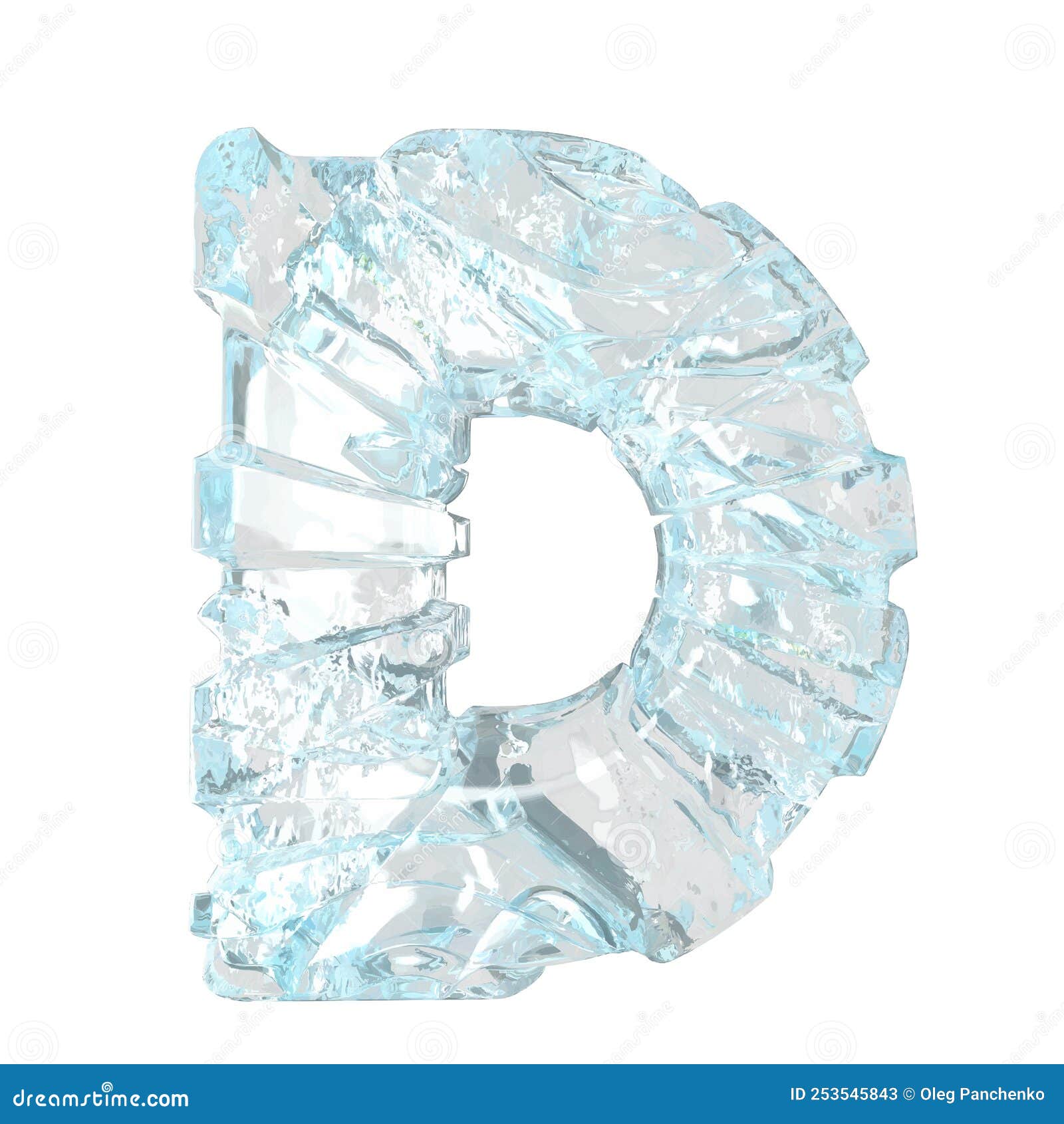 Symbols Made of Broken Ice. Letter D Stock Vector - Illustration of ...