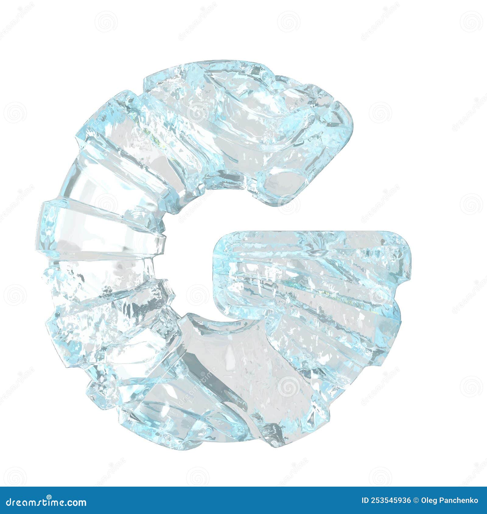 Symbols Made of Broken Ice. Letter G Stock Vector - Illustration of ...