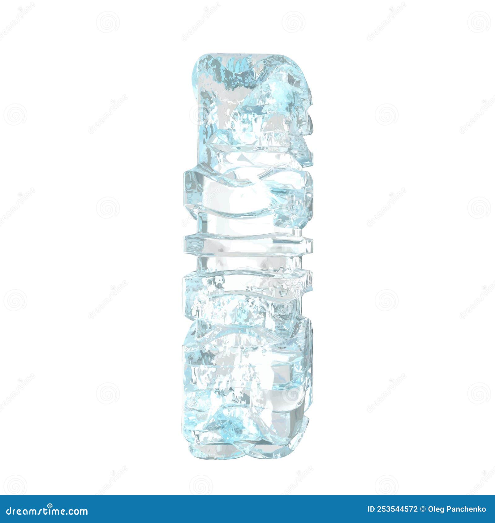 Symbols Made of Broken Ice. Letter I Stock Vector - Illustration of ...