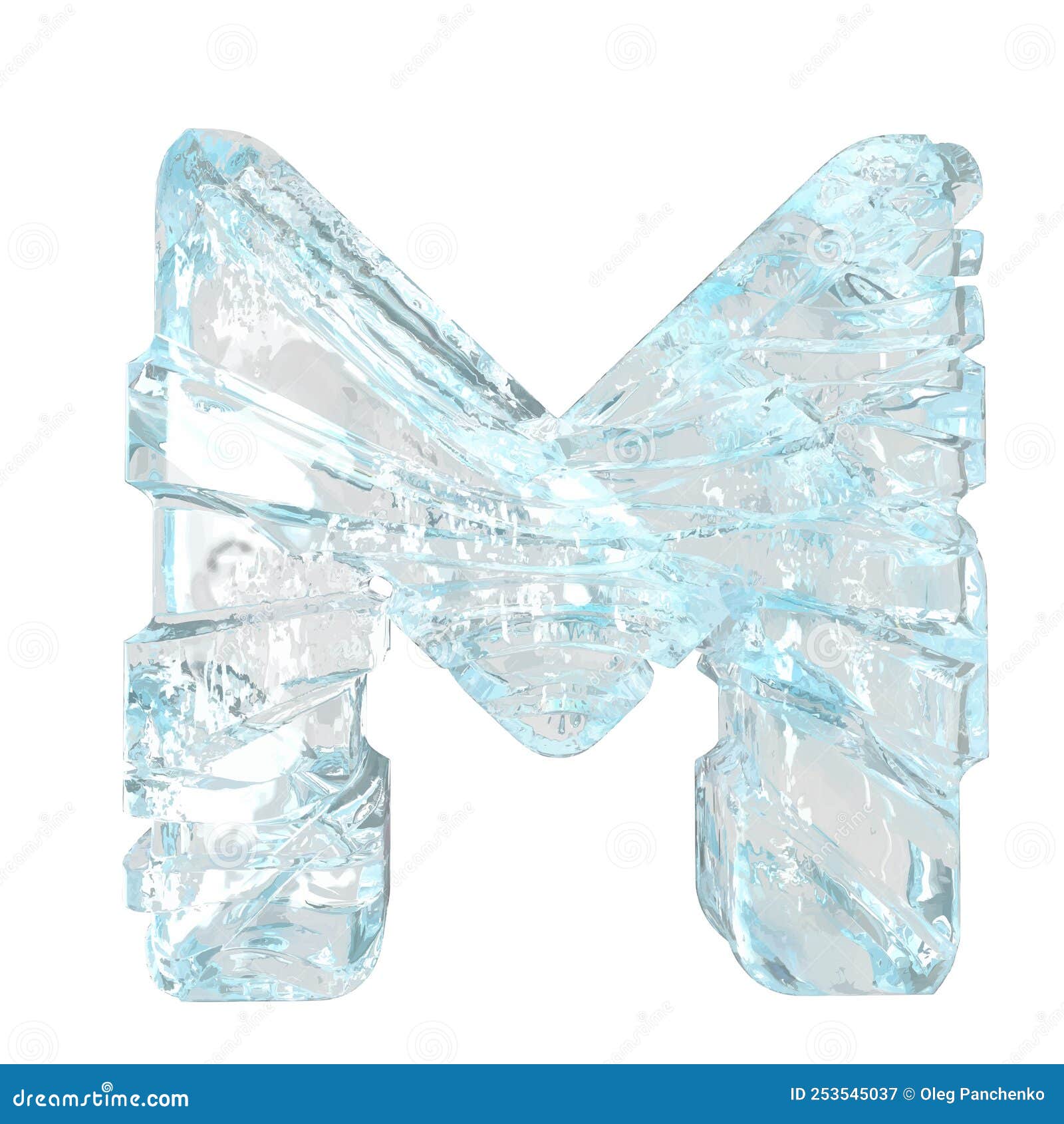 Symbols Made of Broken Ice. Letter M Stock Vector - Illustration of ...
