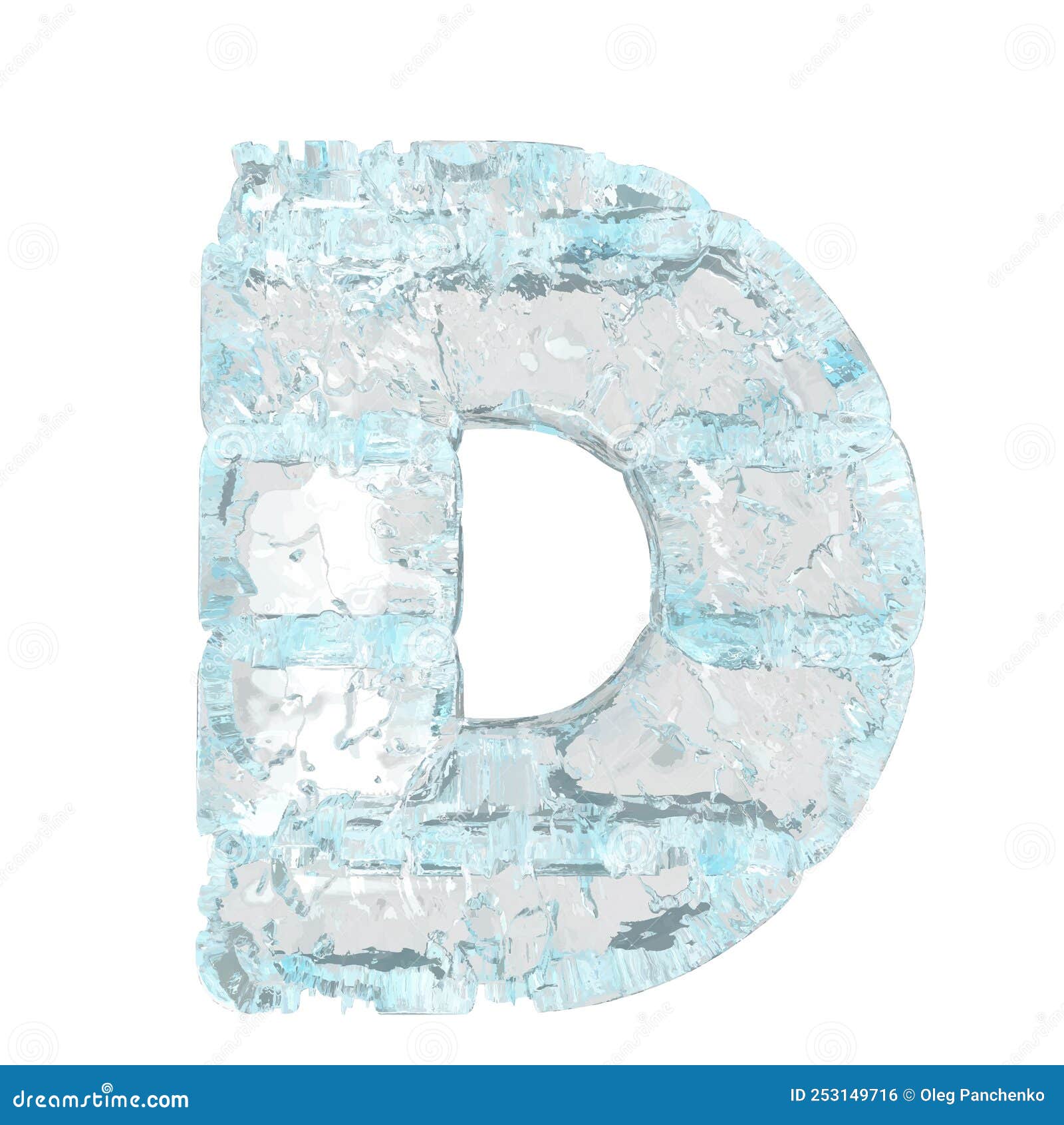 Symbols Made of Ice. Letter D Stock Vector - Illustration of snow, word ...