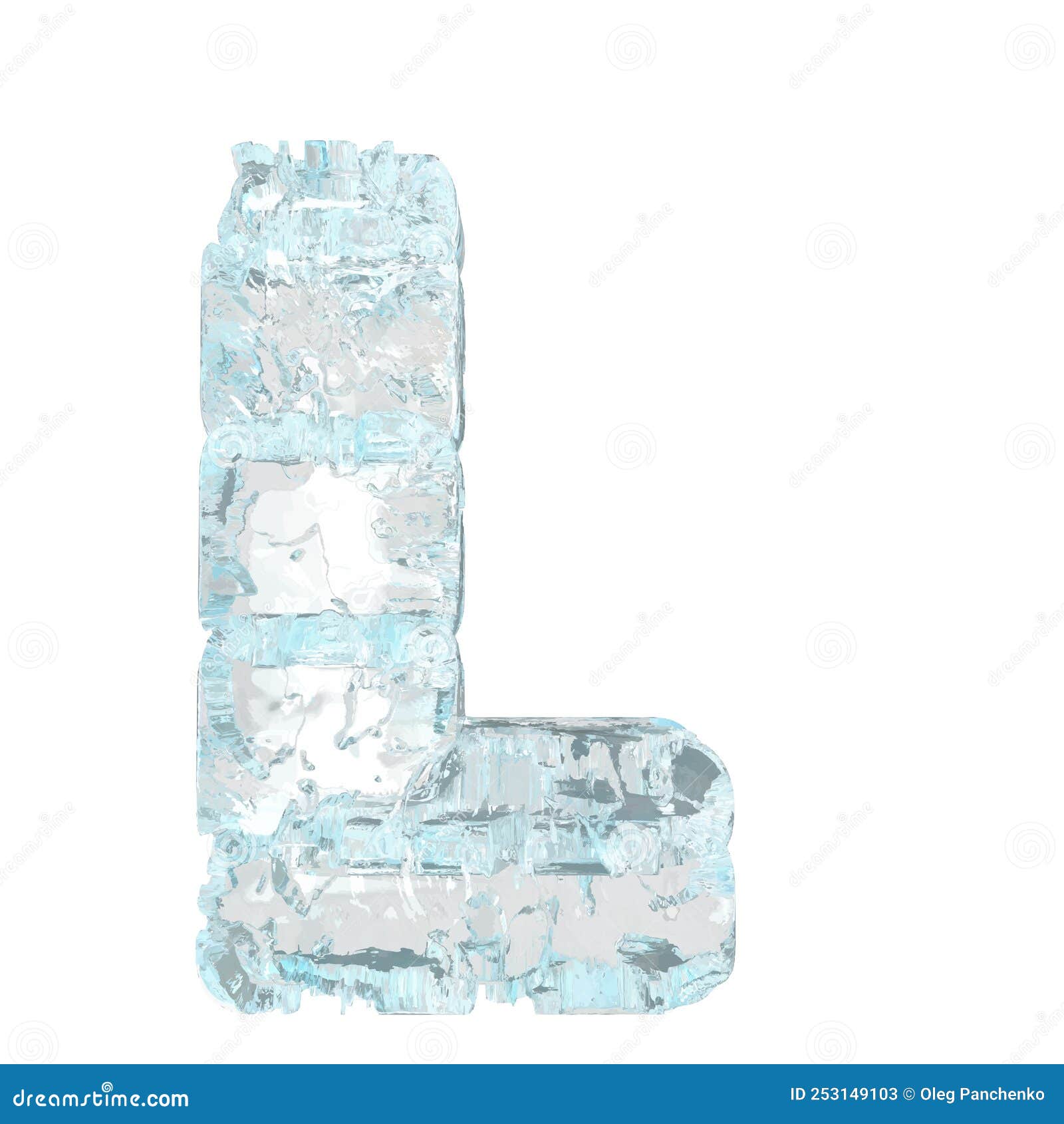 Symbols Made of Ice. Letter L Stock Vector - Illustration of ornament ...