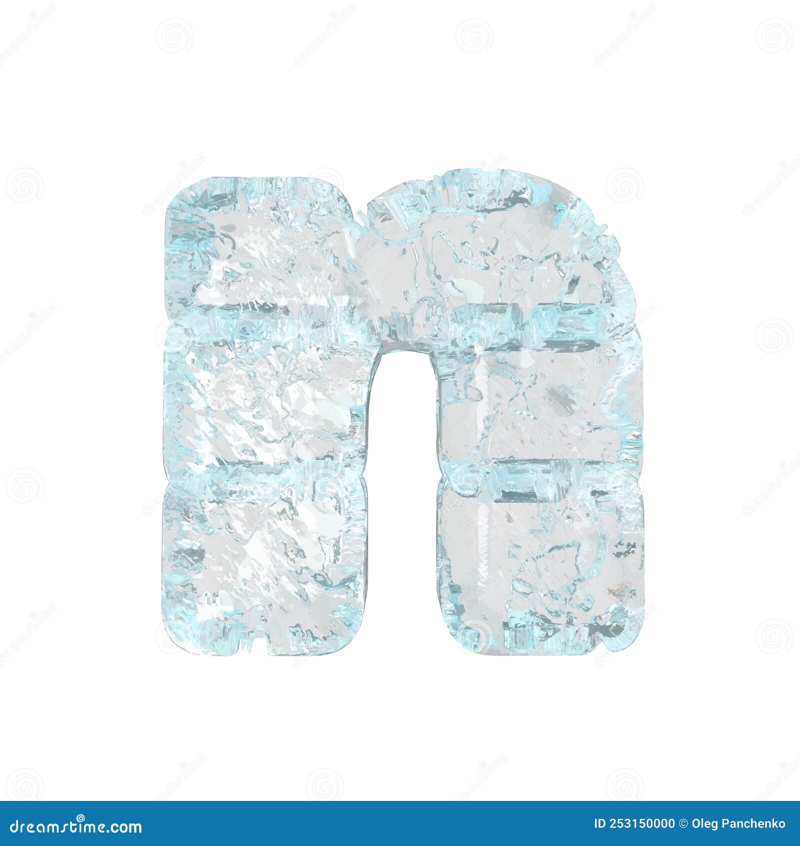 Symbols Made of Ice. Letter N Stock Vector - Illustration of ...