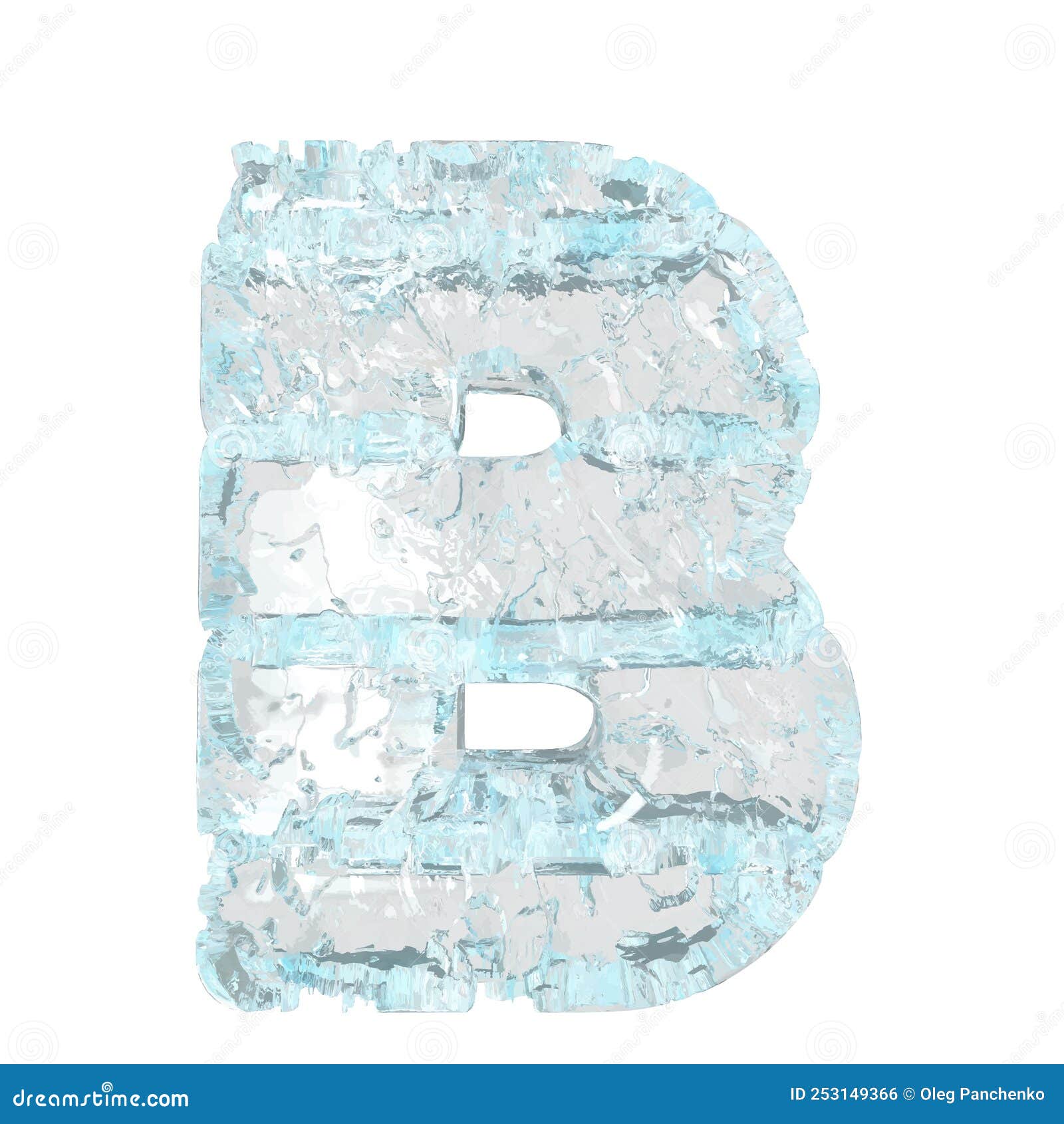 Symbols Made of Ice. Letter B Stock Vector - Illustration of abstract ...