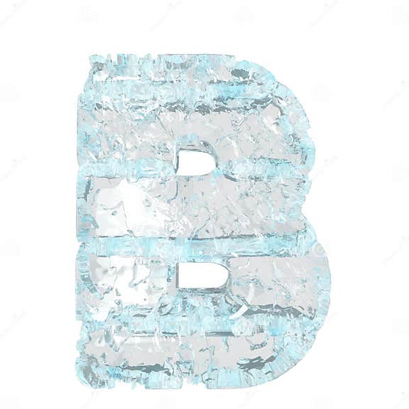 Symbols Made of Ice. Letter B Stock Vector - Illustration of abstract ...