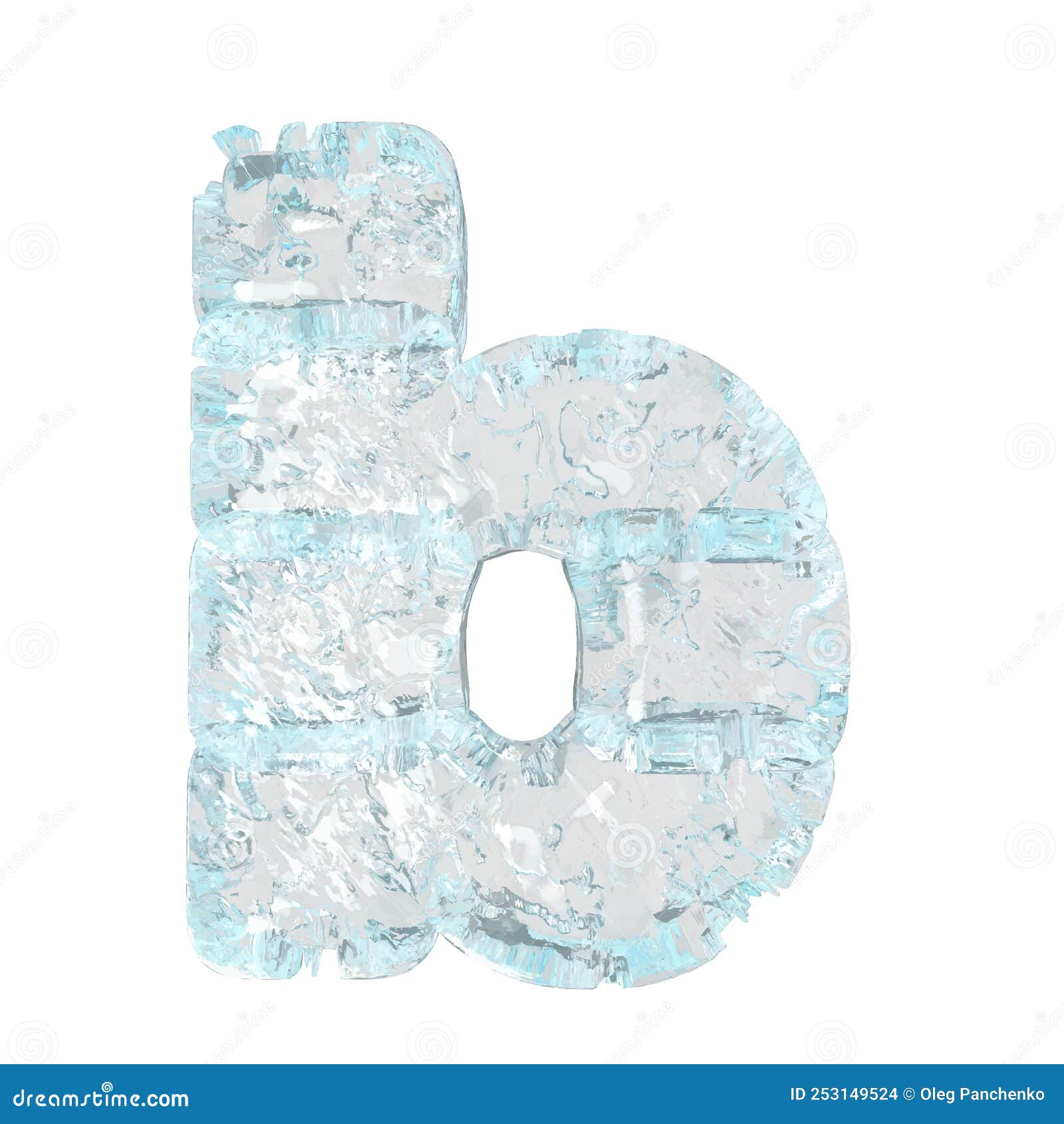 Symbols Made of Ice. Letter B Stock Vector - Illustration of blue ...