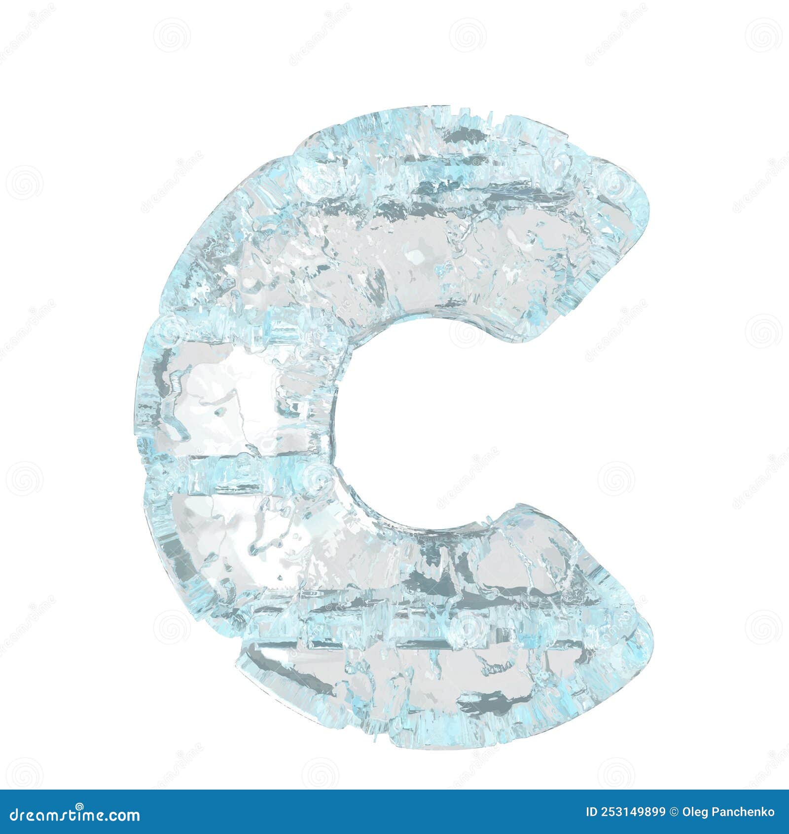 Symbols Made of Ice. Letter C Stock Vector - Illustration of clip, font ...
