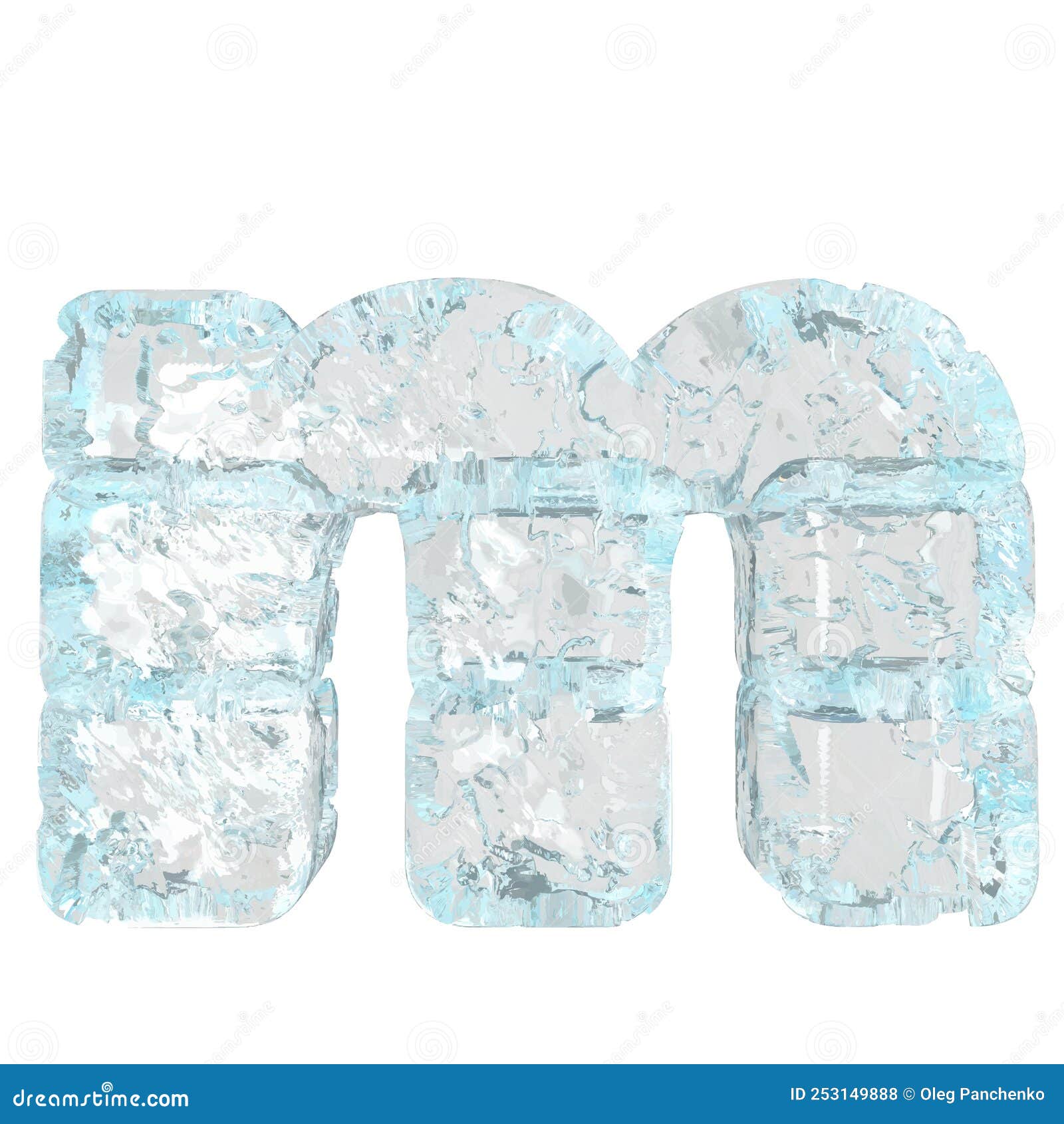 Symbols Made of Ice. Letter M Stock Vector - Illustration of blue, font ...