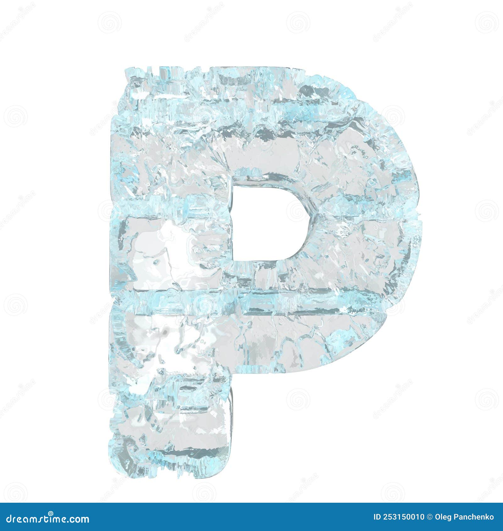 Symbols Made of Ice. Letter P Stock Vector - Illustration of font ...