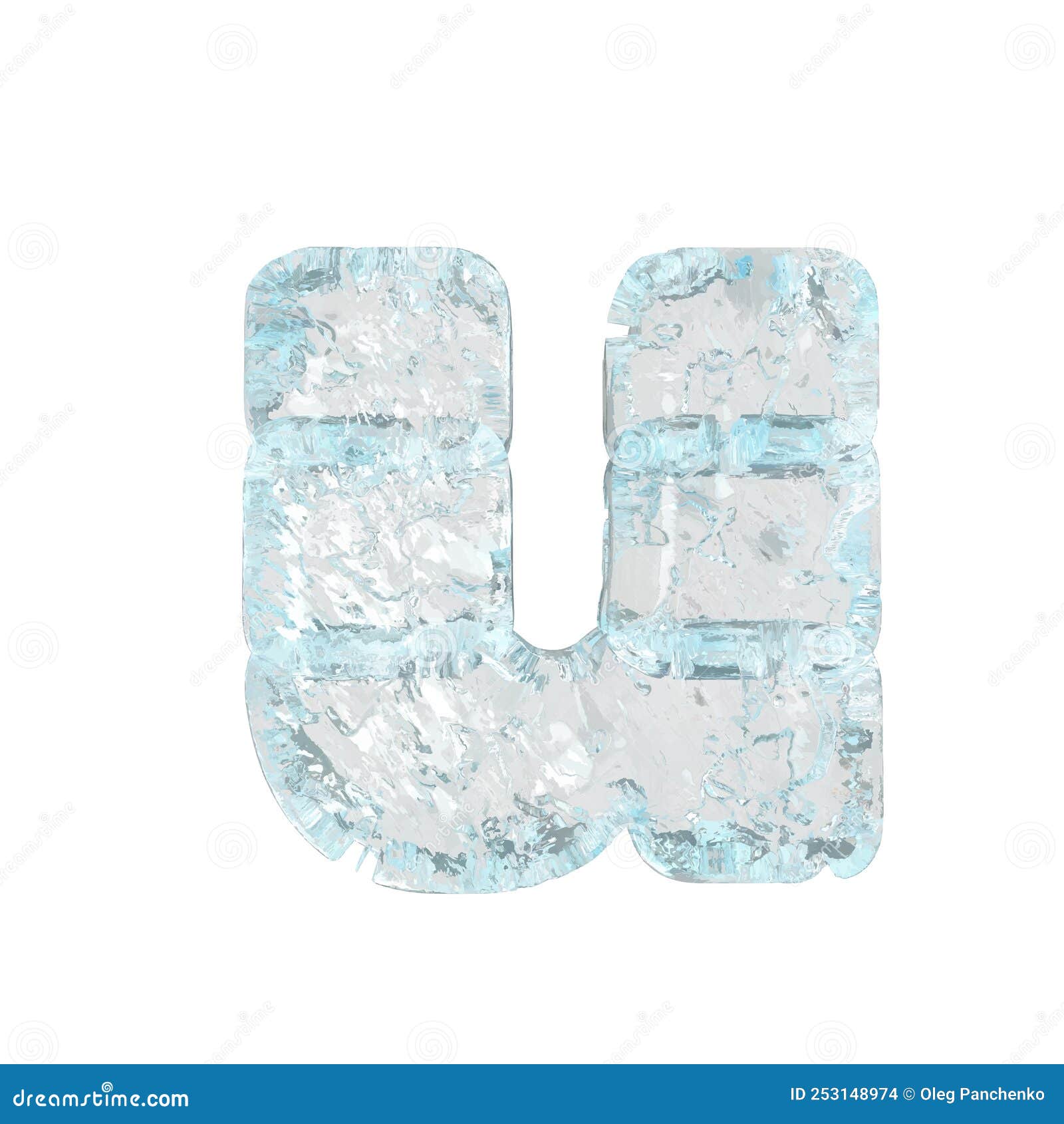 Symbols Made of Ice. Letter U Stock Vector - Illustration of year, text ...