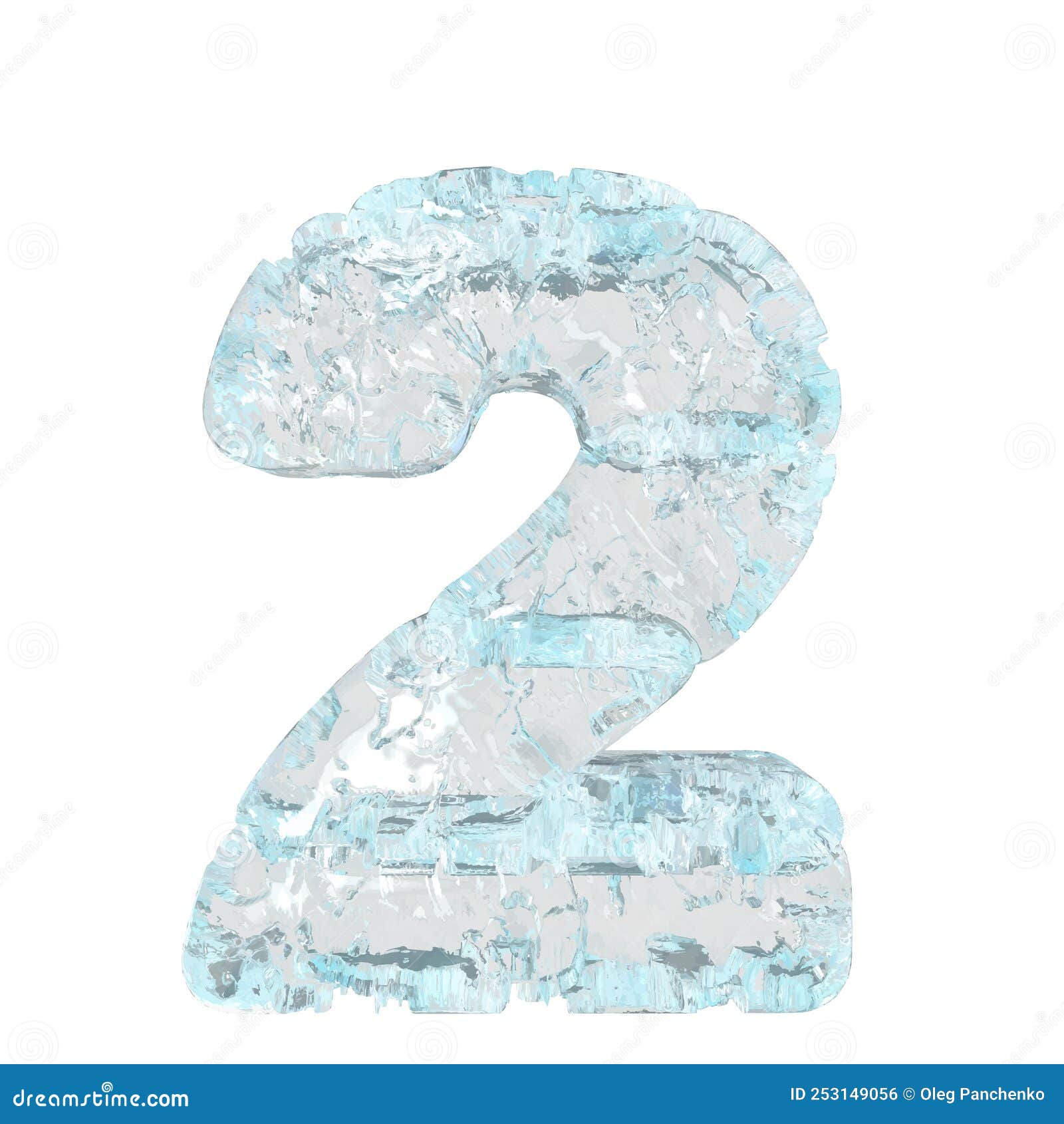 Symbols Made of Ice. Number 2 Stock Vector - Illustration of abstract ...