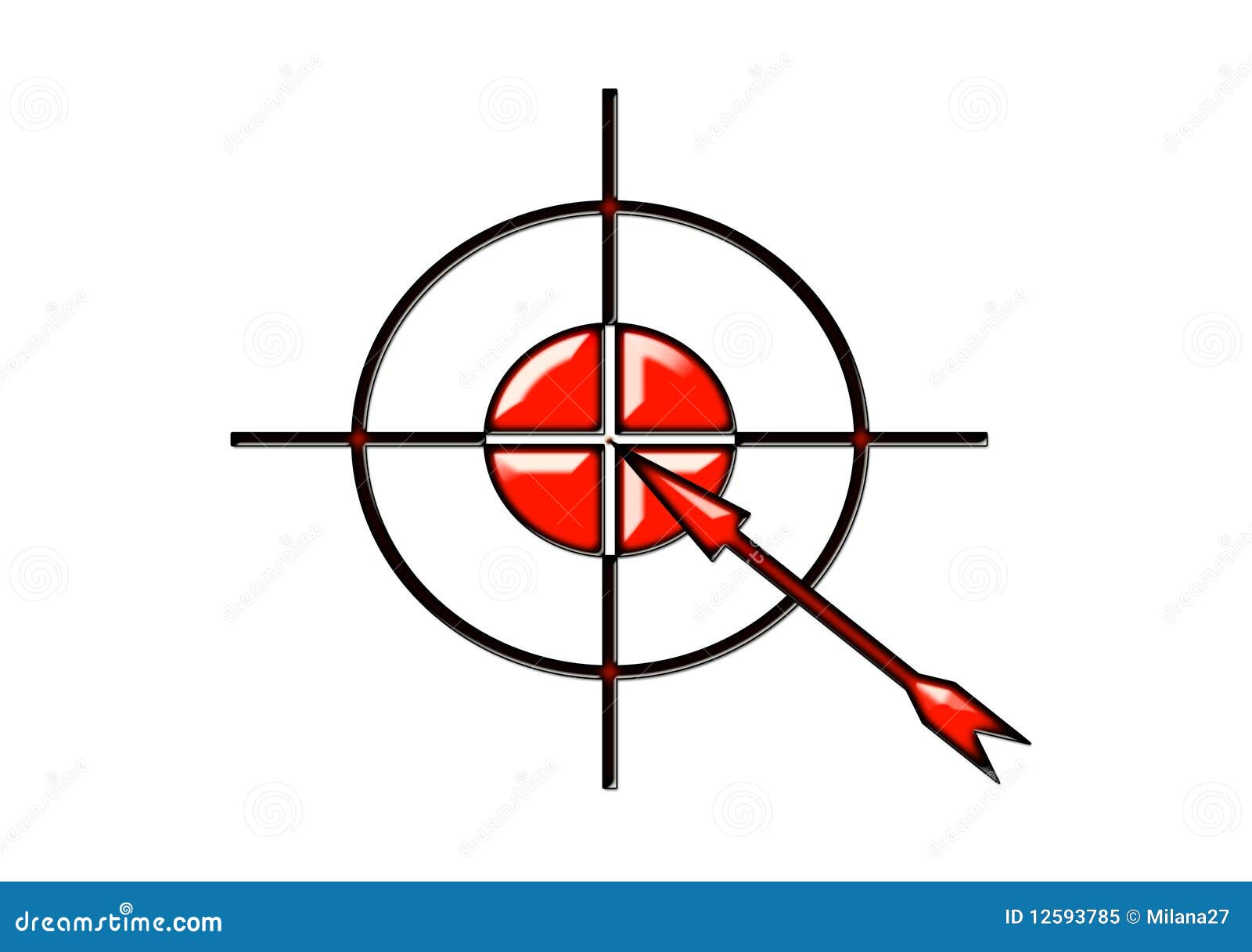 Symbols and Marks the Target and the Arrow Stock Illustration ...