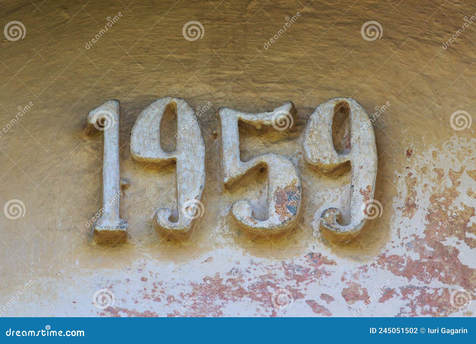 Symbols or Numbers with the Designation of the Year of Creation 1959 ...