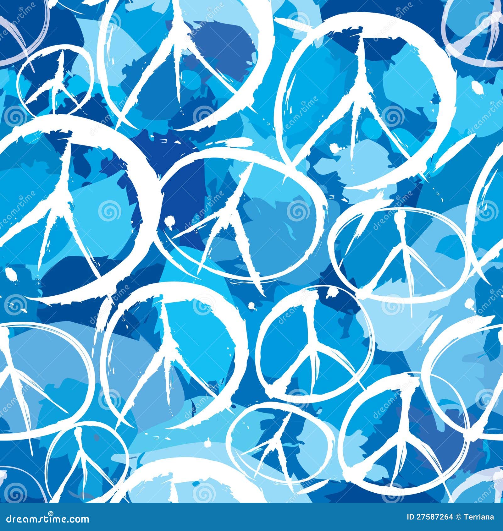 Symbols of Peace Seamless Background Stock Vector - Illustration of ...