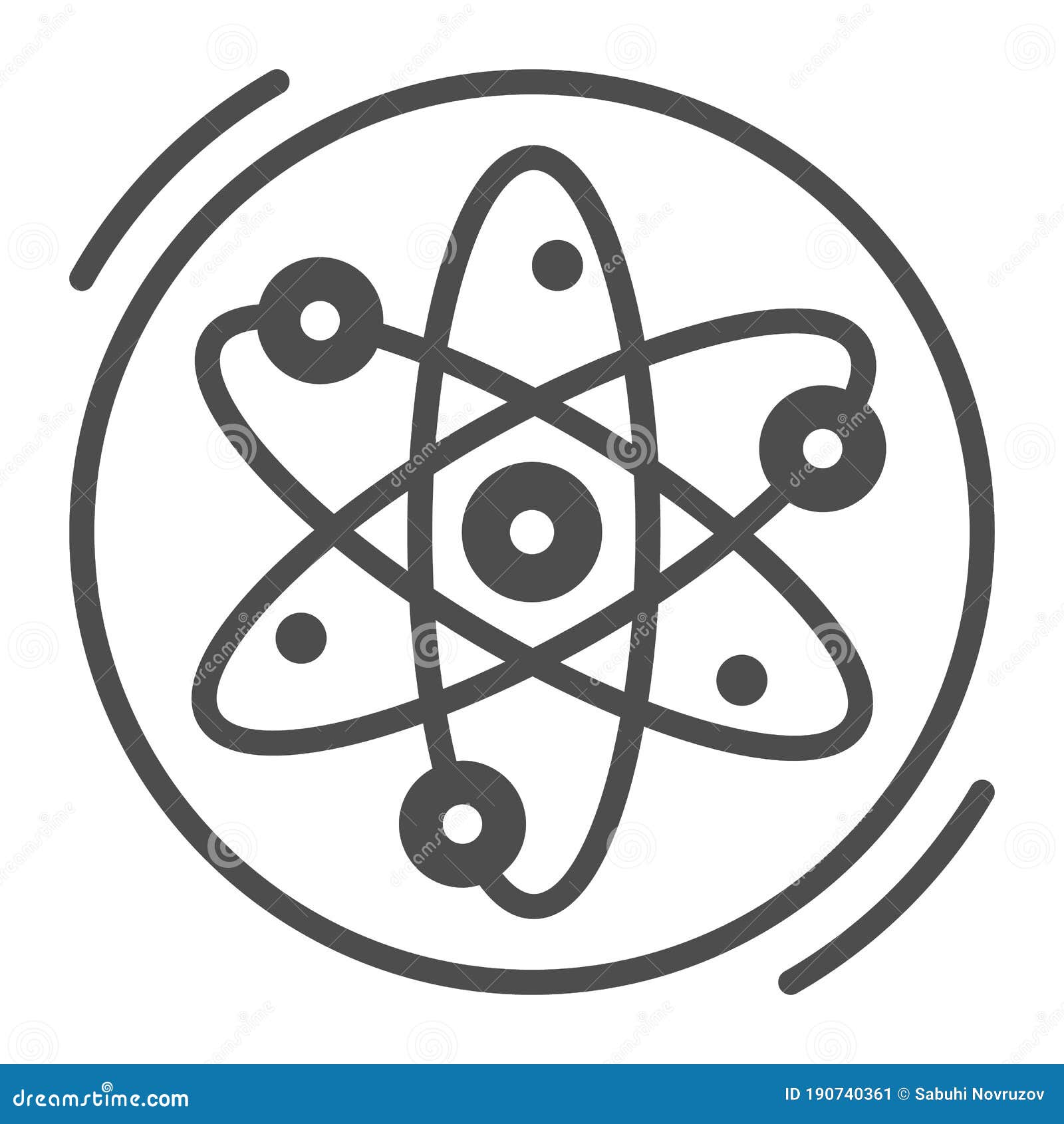 Symbols of Science Solid Icon, Education, Research and Science Concept ...