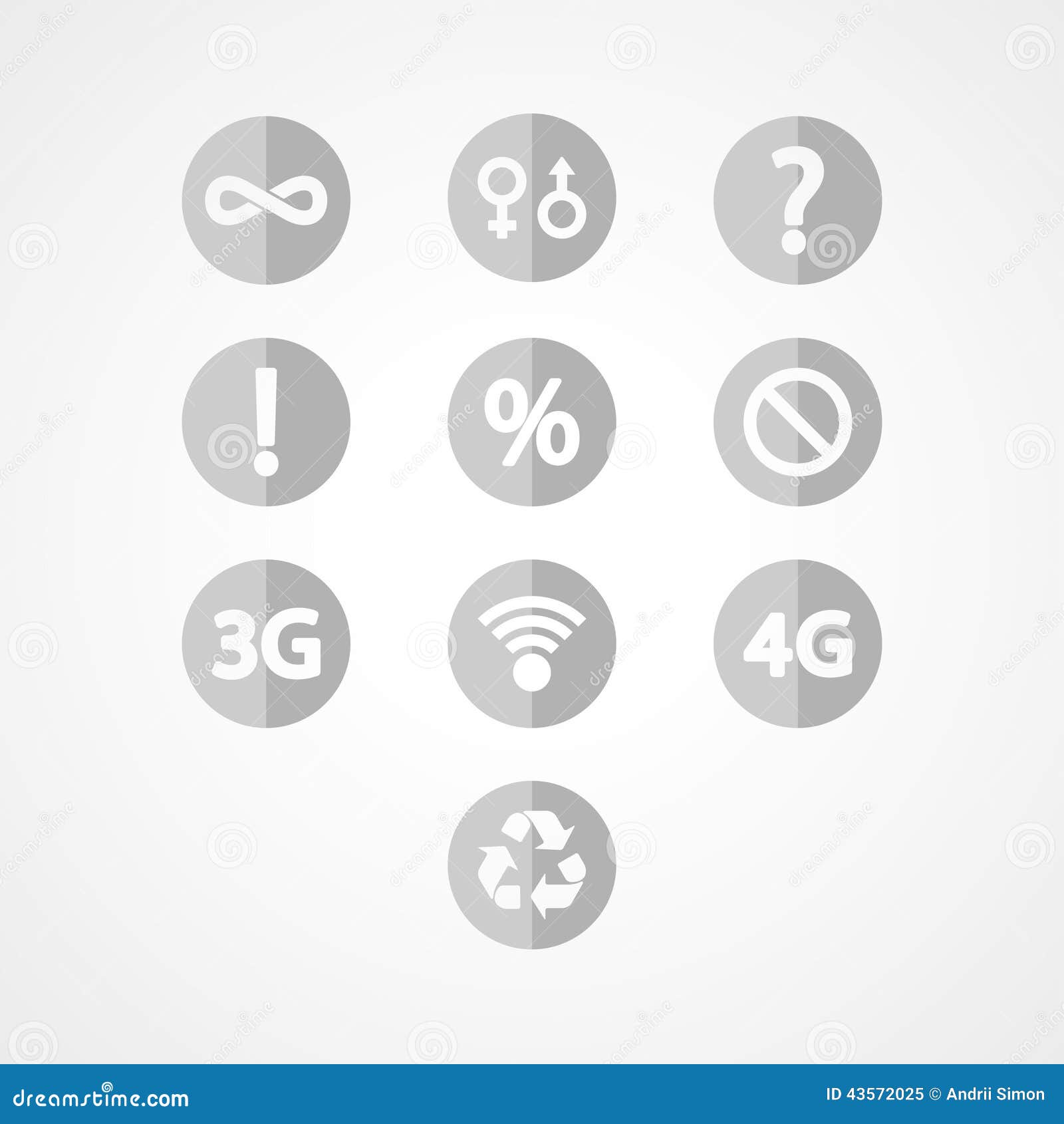 Symbols set web icon stock vector. Illustration of internet - 43572025