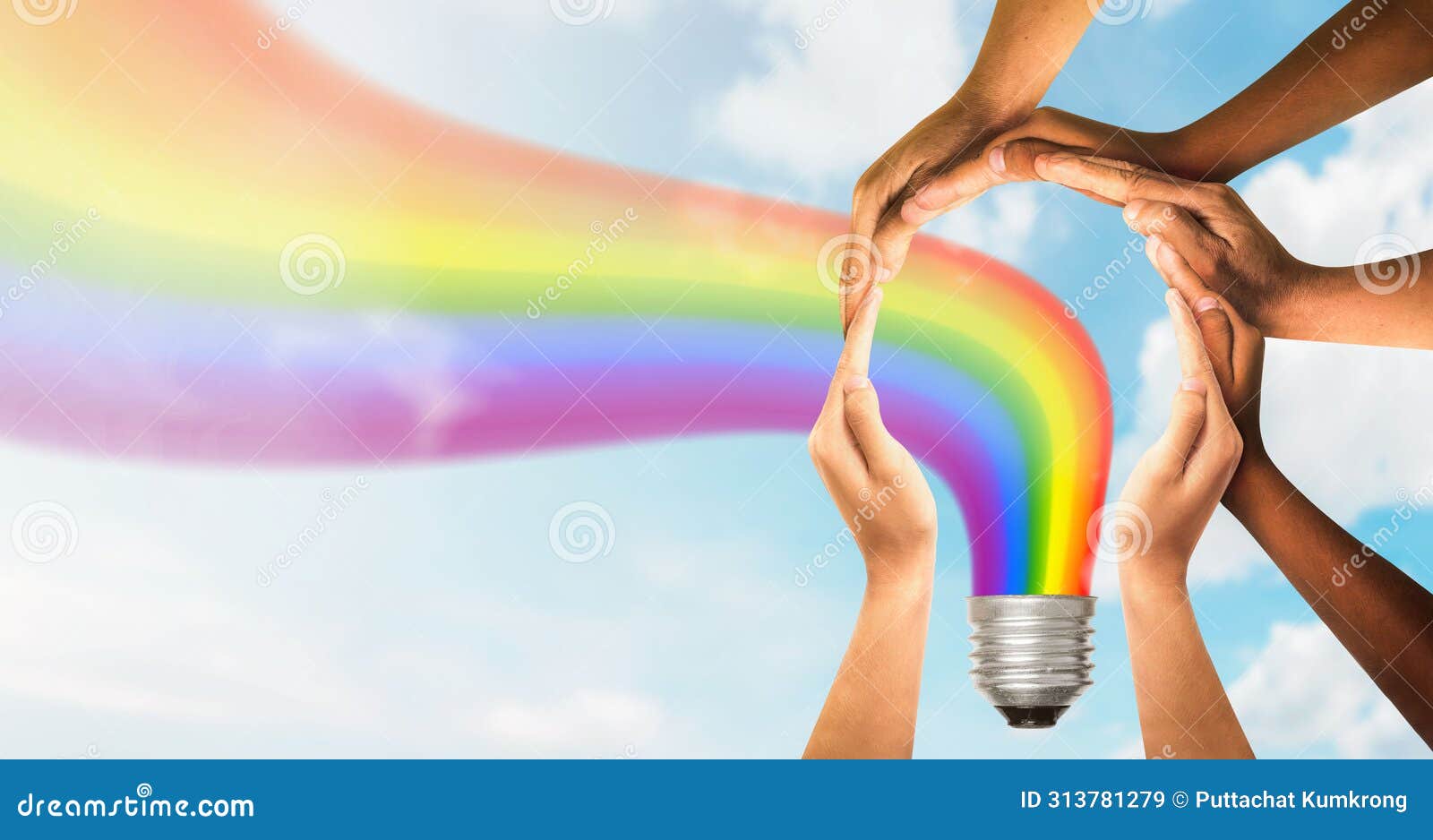 Symbols and Shapes of Light Bulbs Created by Hand. Inspirational Idea ...